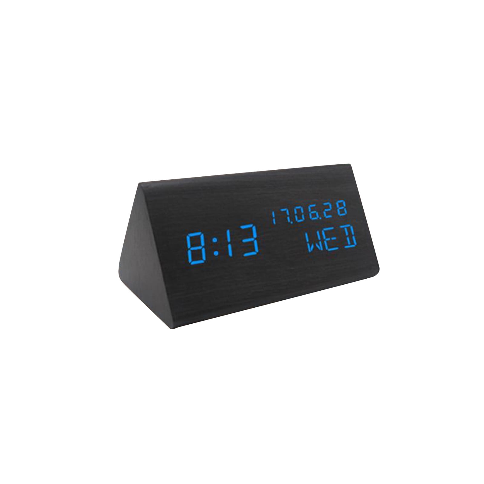 Yuioop Wooden Alarm Clock Digital LED, Alarm Clock for Bedroom Wooden ...