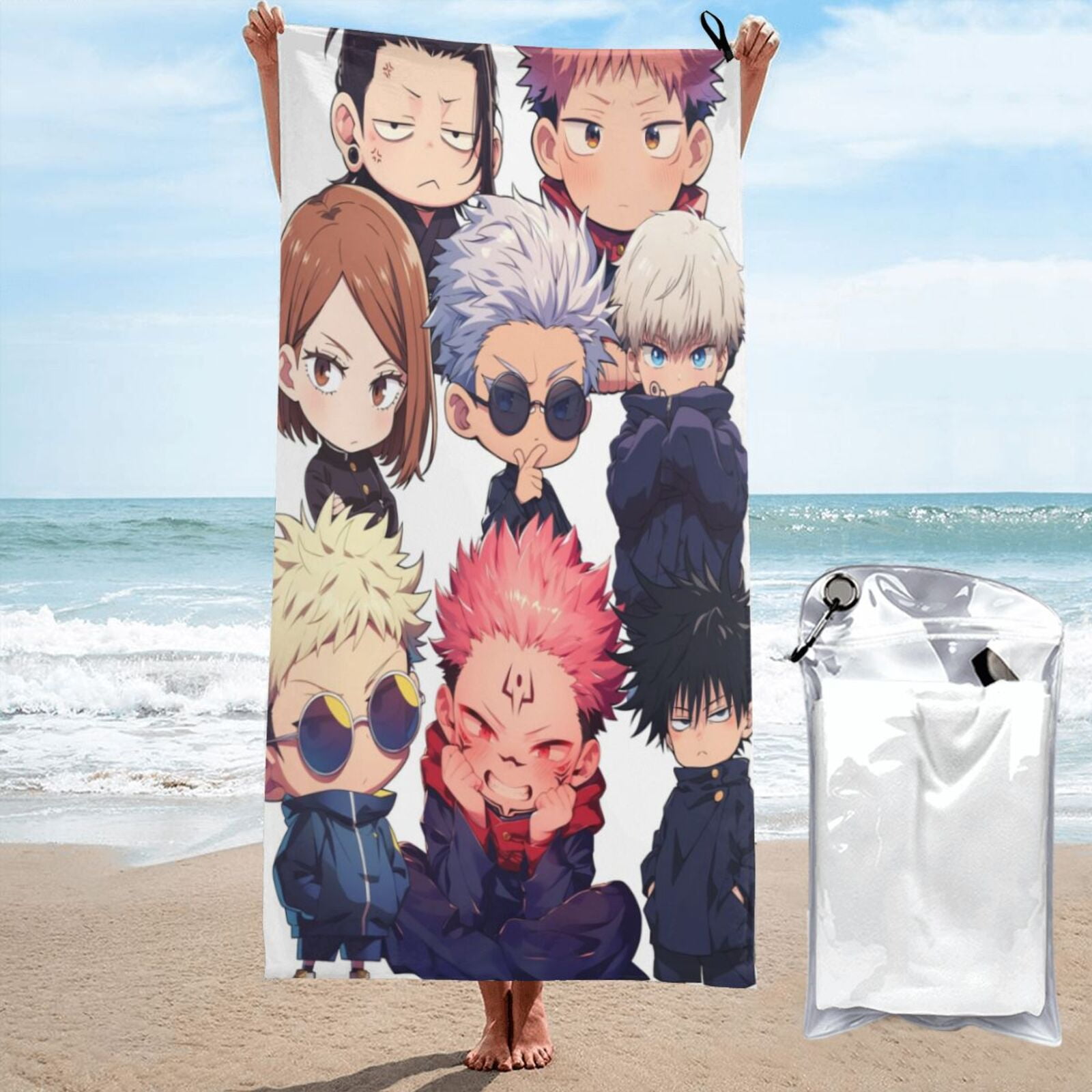 Yuji Itadori Beach Towel, Cartoon Absorbent Soft Quick Dry Towels for ...