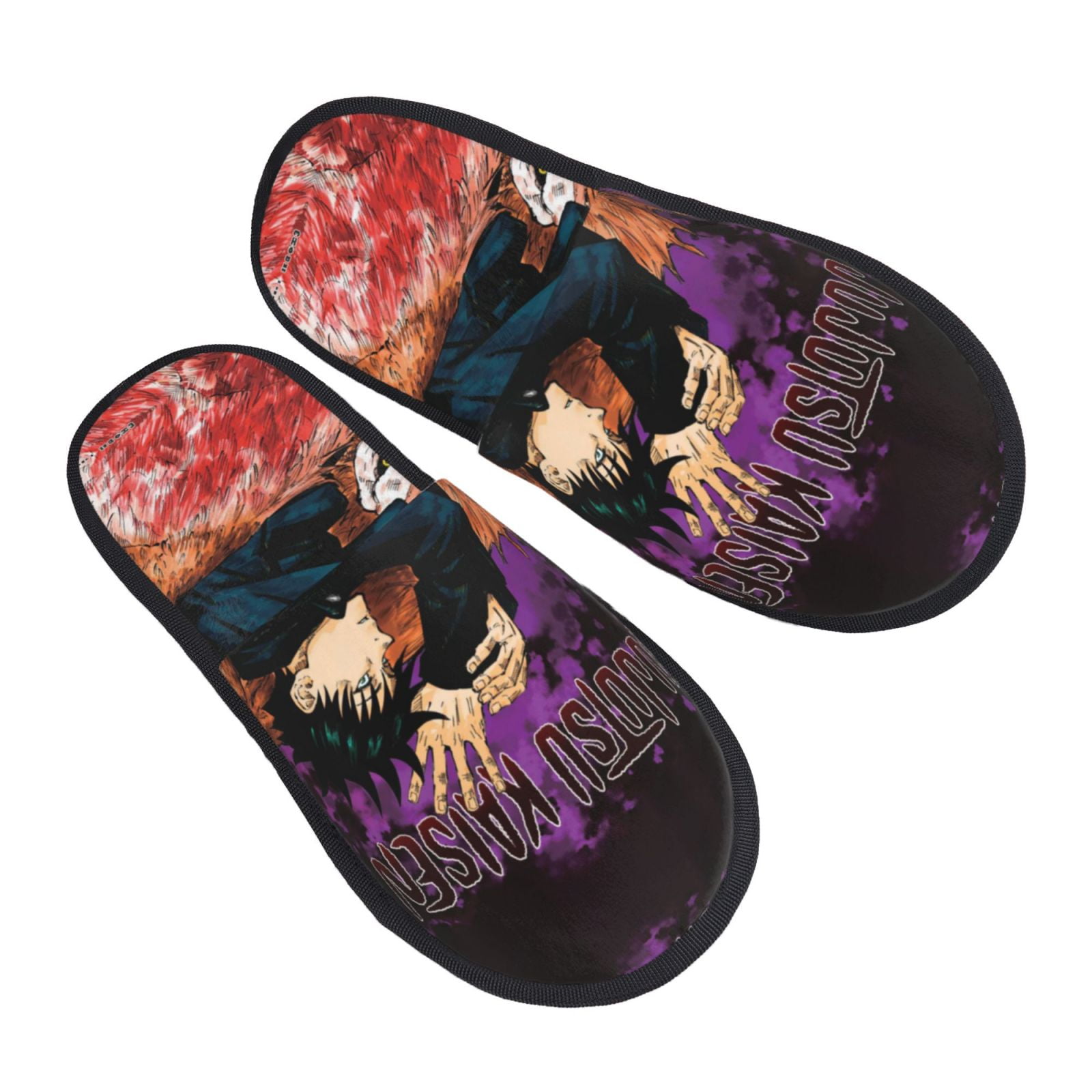 Yuji Itadori Jujutsu Kaisen Furry Slippers for Women Men Fuzzy House ...