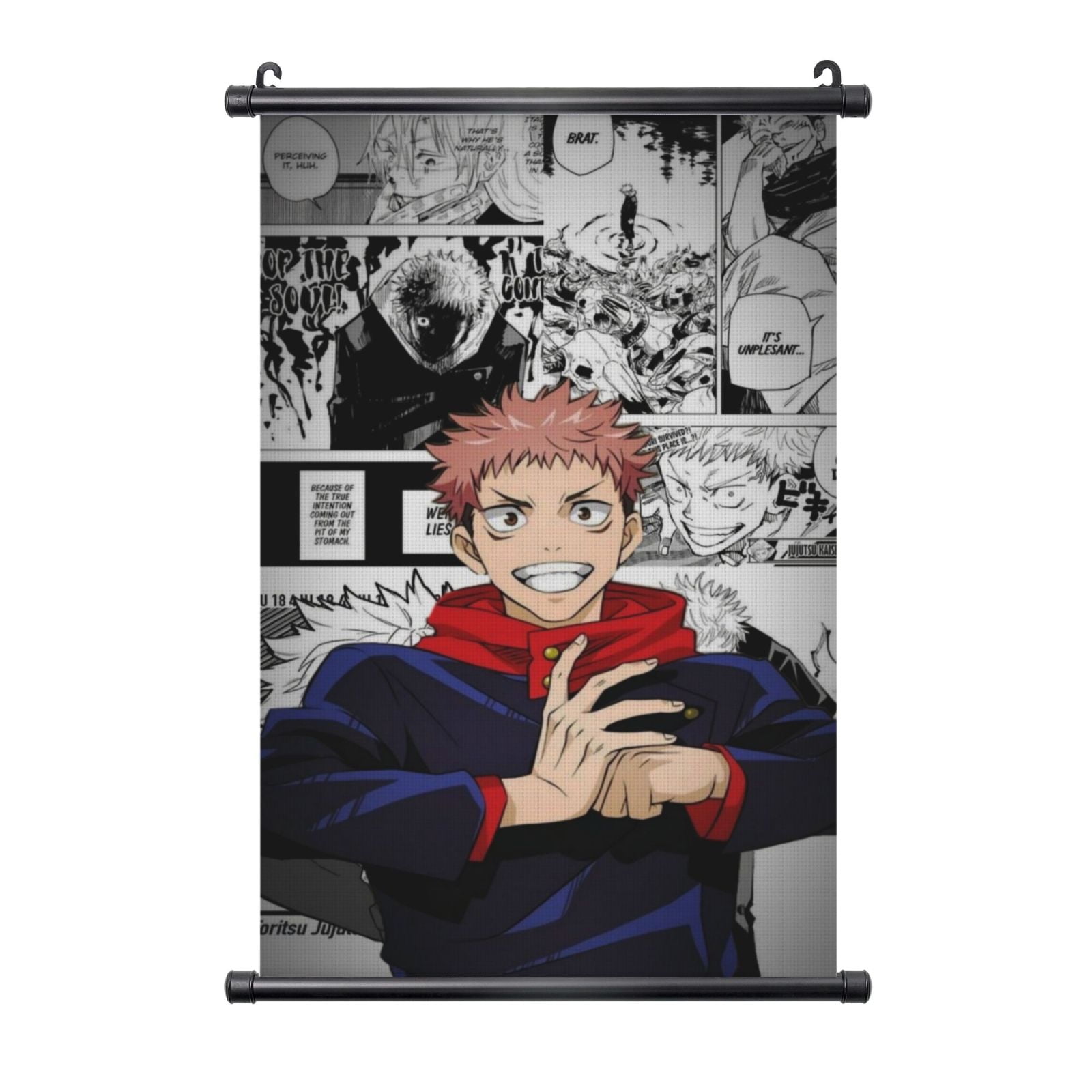 Yuji Itadori Poster Plastic Shaft Wall Hanging Banner Artwork Canvas ...