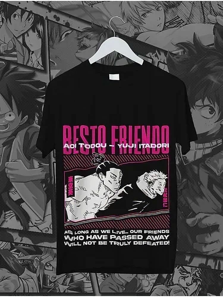 Yuji Itadori x Aoi Todo Anime T-shirt - Walmart.com