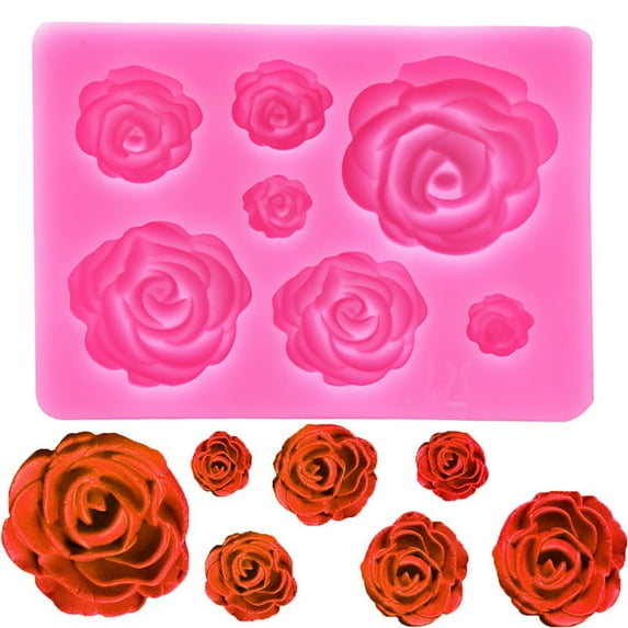 YujiCraft DIY Handmade Rose Shape Cake Making Mold, Baking Tool for ...