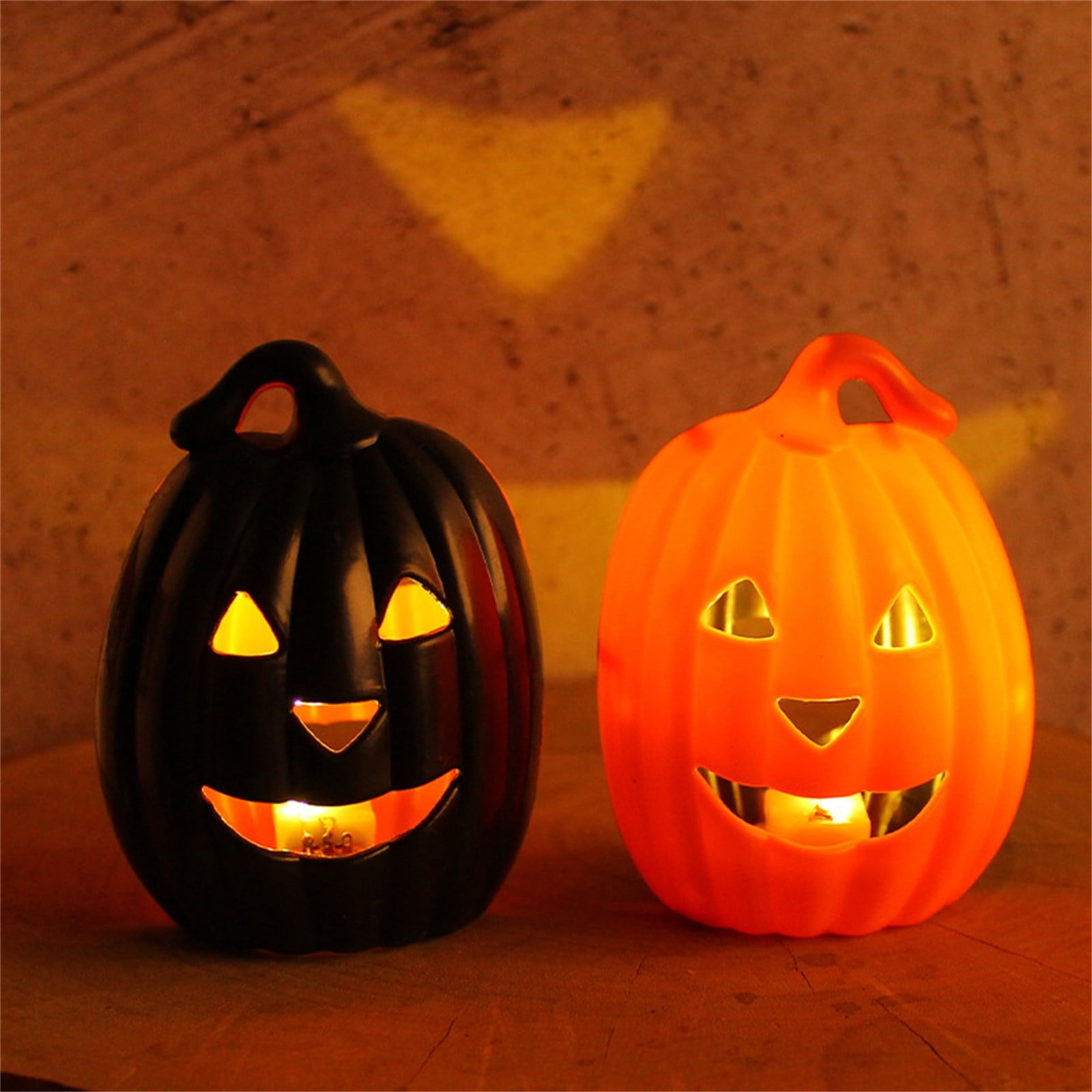 YujiCraft Light Up Halloween Pumpkin Bucket Glowing Hand-Held Lantern ...
