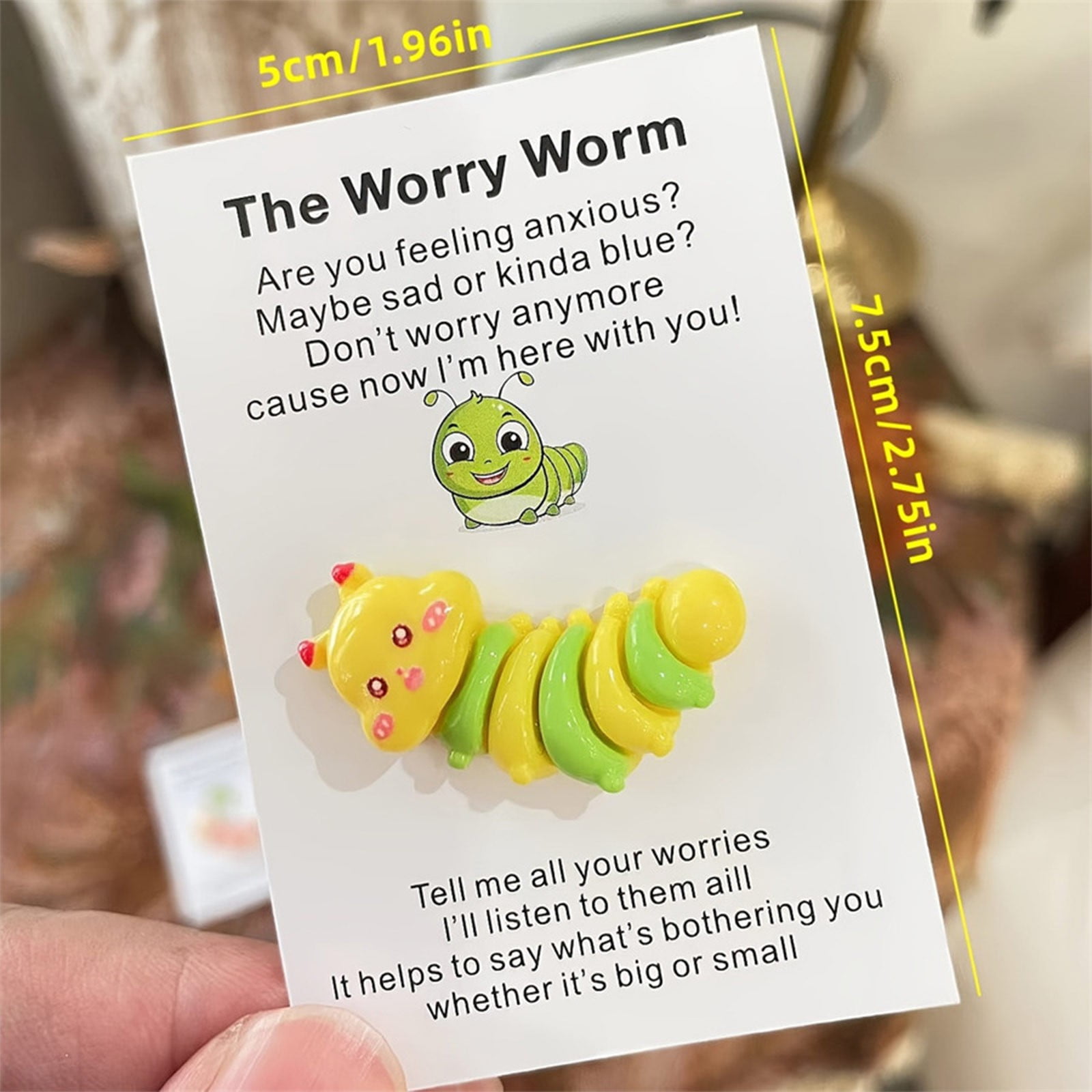 YujiCraft Pocket Hug Gift Card with Caterpillar Design, Heartfelt ...