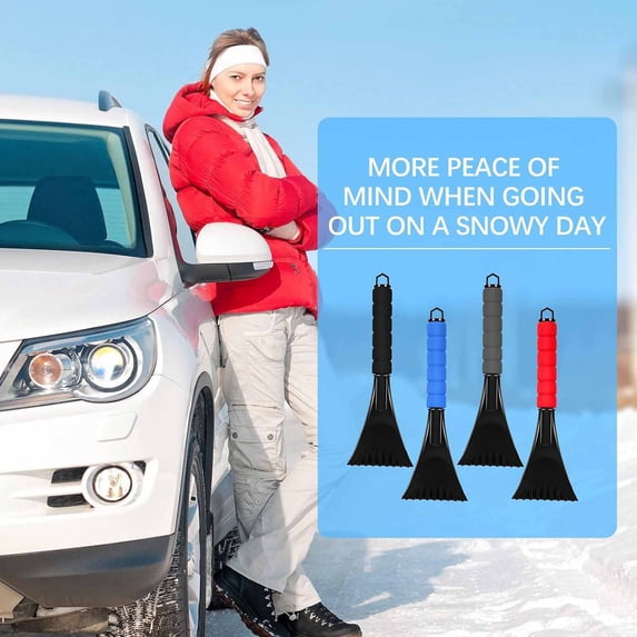 YujiCraft Snow Shovel for Car with Sponge, Winter Ice Removal Tool and ...