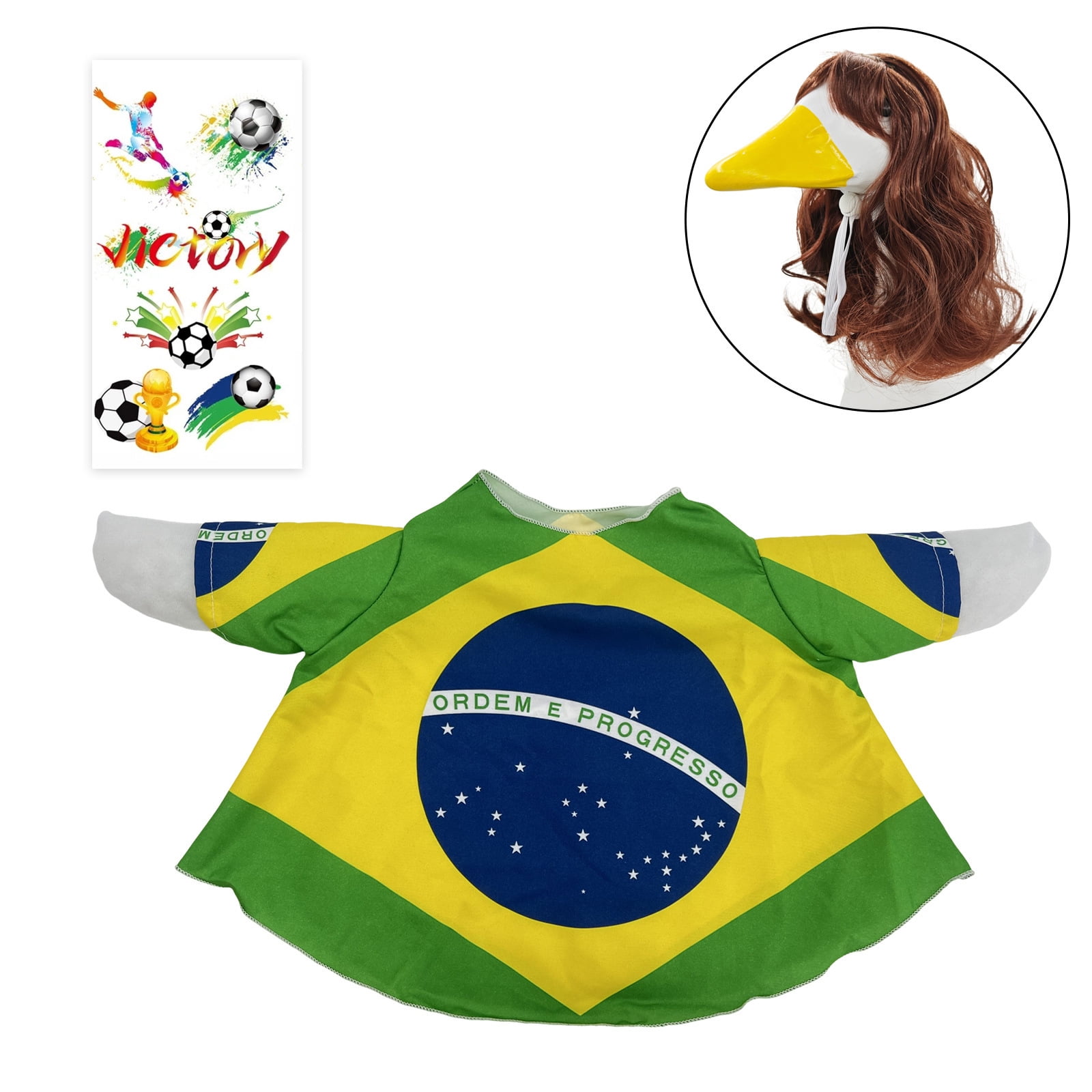 Yujia 2026 Soccer Game Flag Porch Goose Outfit, 3-Piece Garden Statue ...