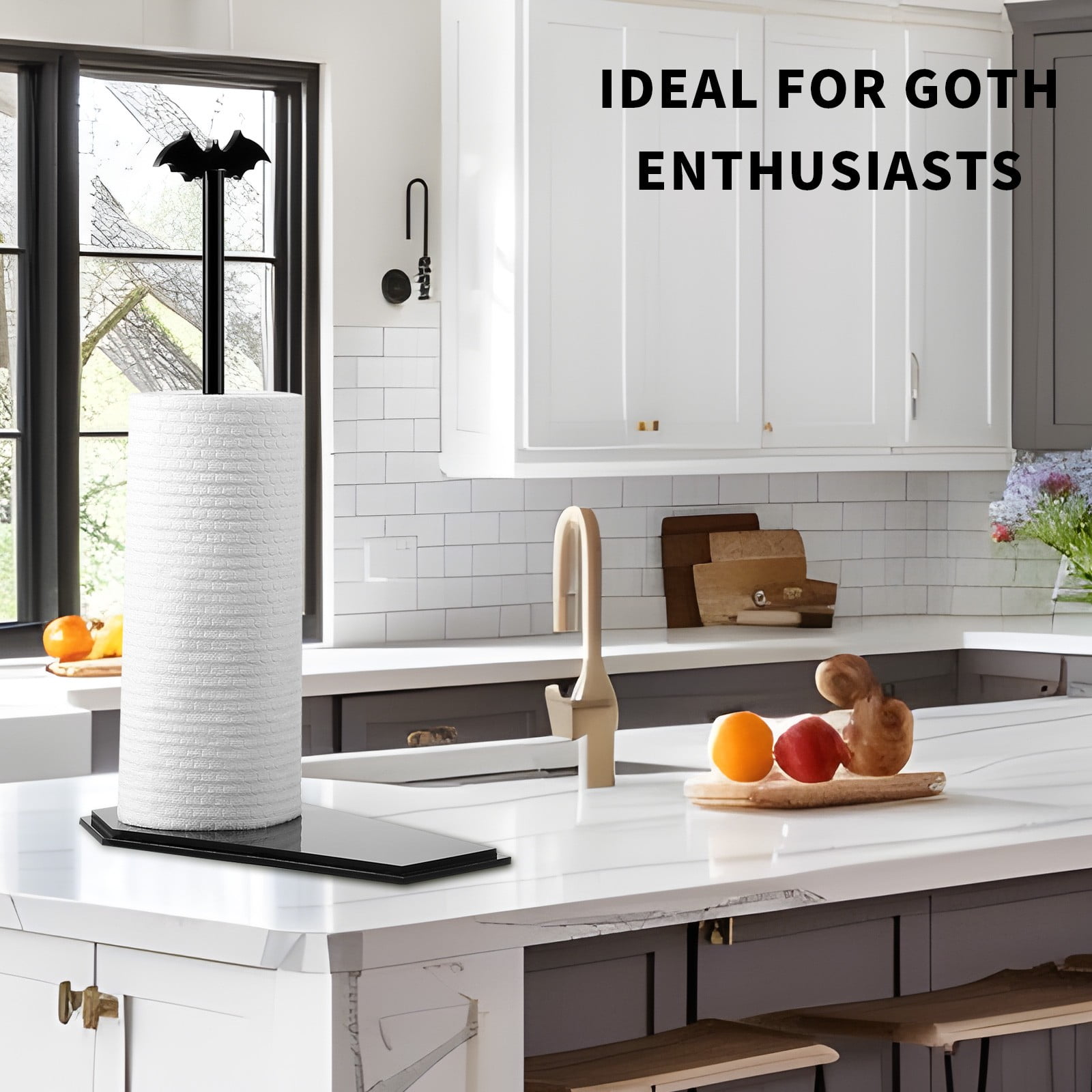 Yujia Halloween Paper Towel Holder, Gothic Home Decor Countertop Napkin ...