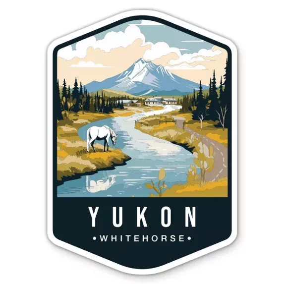 Yukon Canada Whitehorse Badge Travel Sticker Phone Decal Water Bottle ...