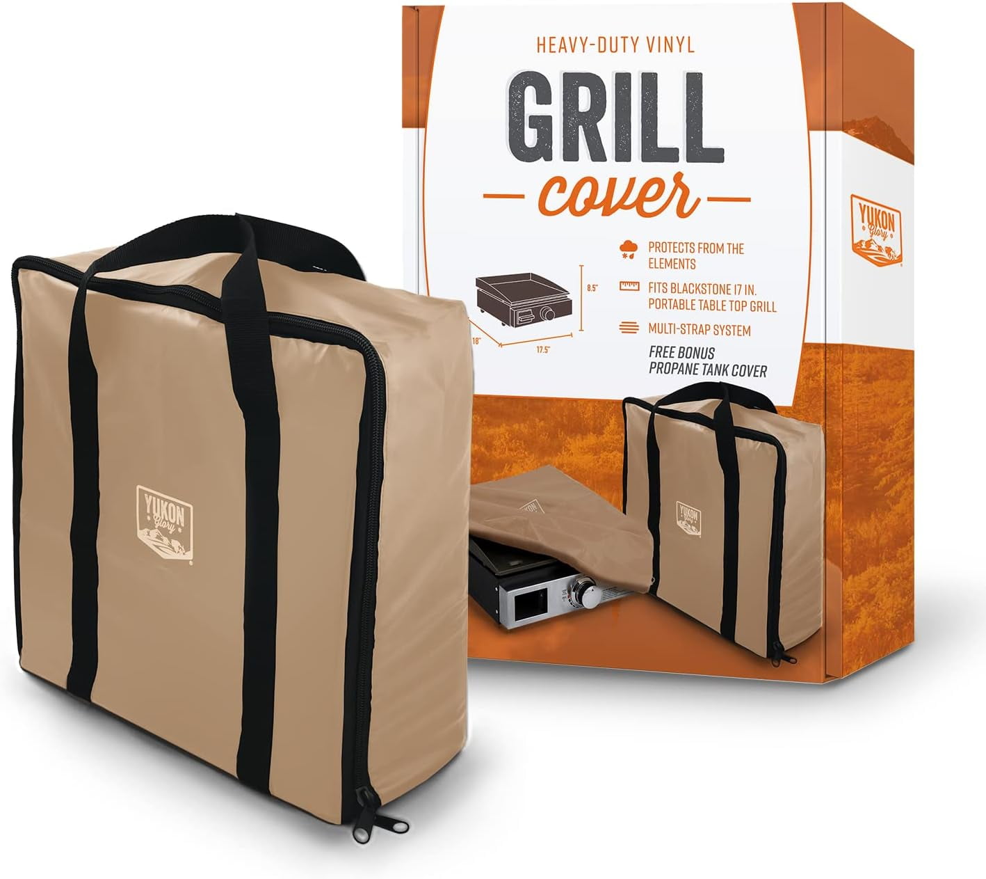 Yukon Glory 17 Inch Blackstone Grill Cover & Case, Tan - Walmart.com