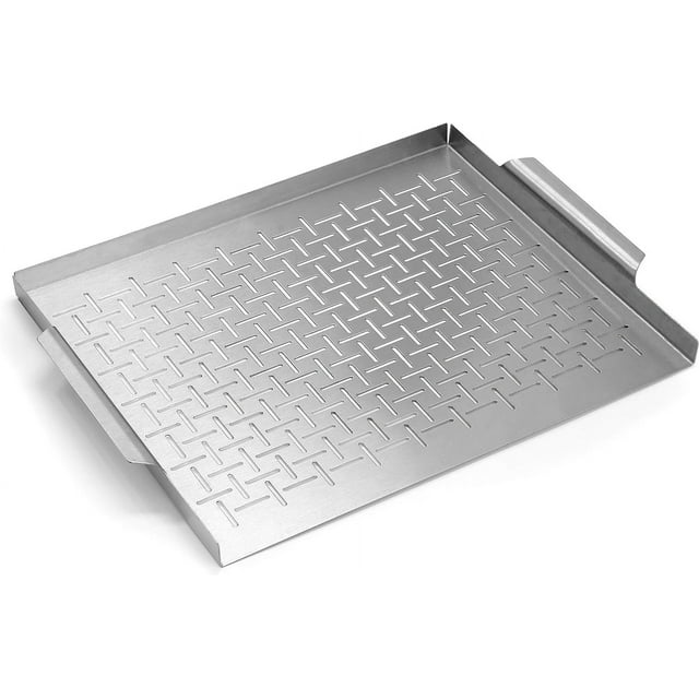 Yukon Glory Grill Topper Tray Stainless Steel Grilling Pan with for BBQ ...