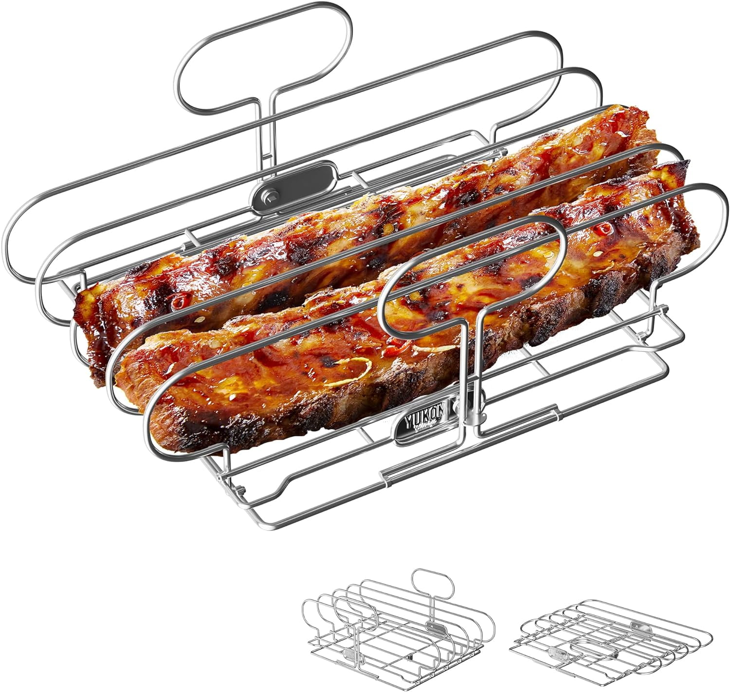 Yukon Glory Rib Racks for Grilling and Smoking | Rib Grilling Rack ...