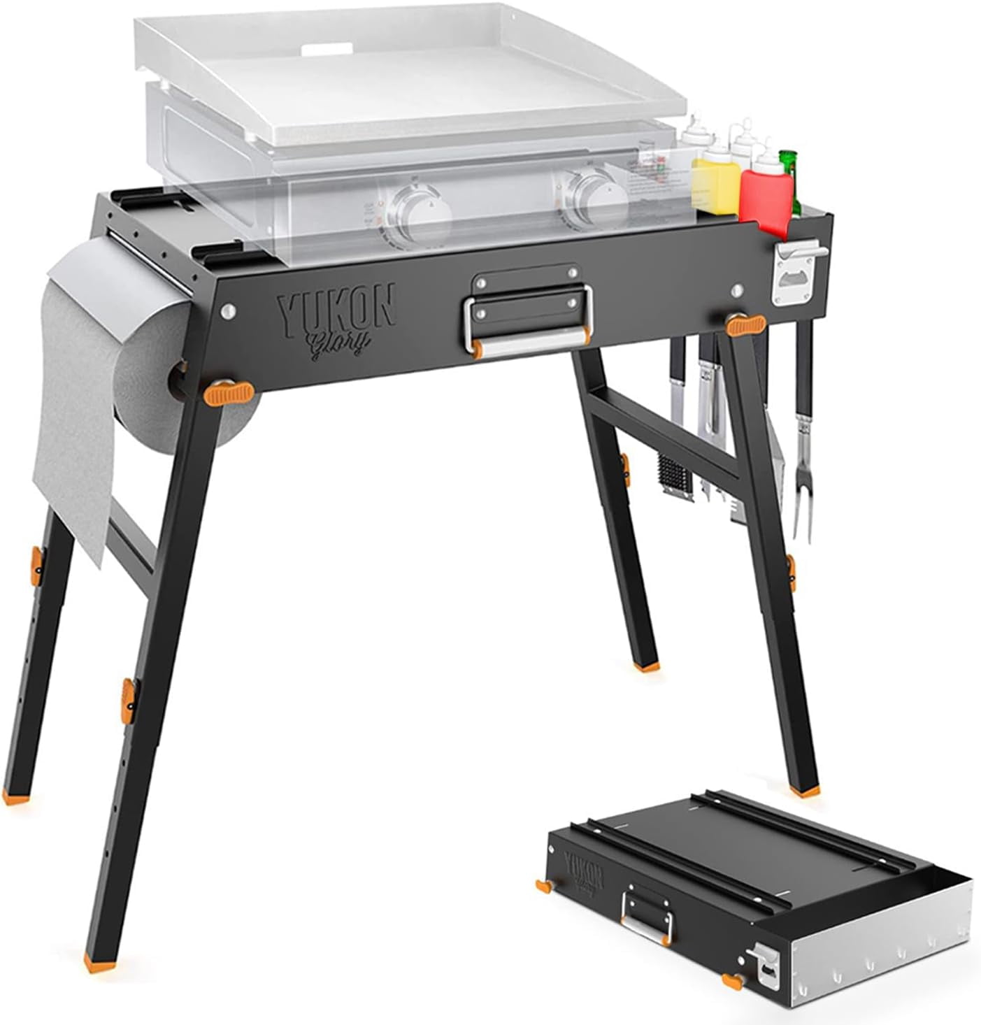 Yukon Glory™ Universal Portable Grill Table/Flat Top Grill Griddles ...