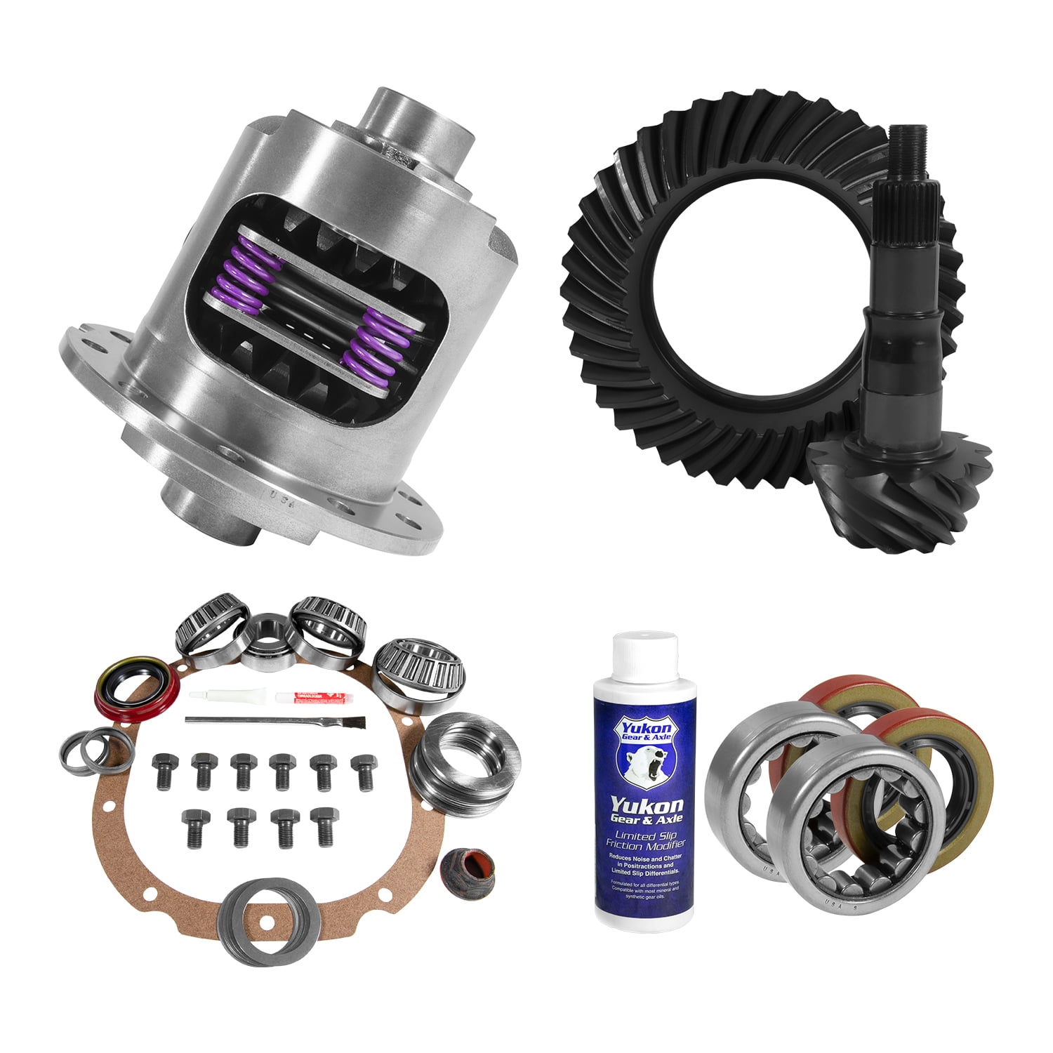 Yukon Muscle Car Limited Slip & Re-Gear Kit for Ford 8.8, 30 spline, 3. ...