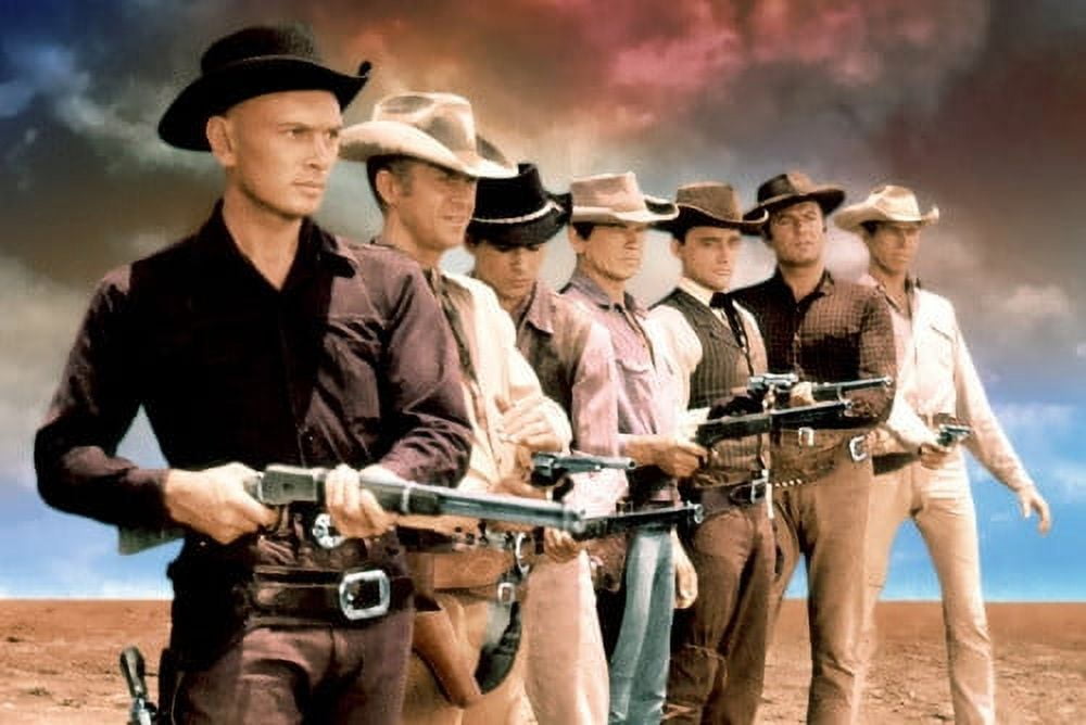 Yul Brynner and Steve McQueen and Charles Bronson and James Coburn and Robert Vaughn and Horst ...