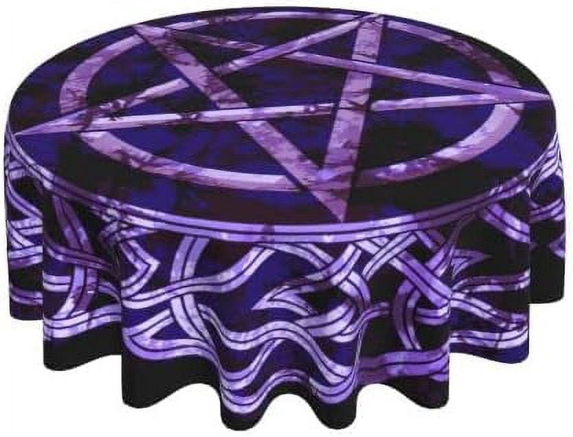 Yule Wicca Wiccan Pagan Pentagram Waterproof Picnic Patio Party Round ...