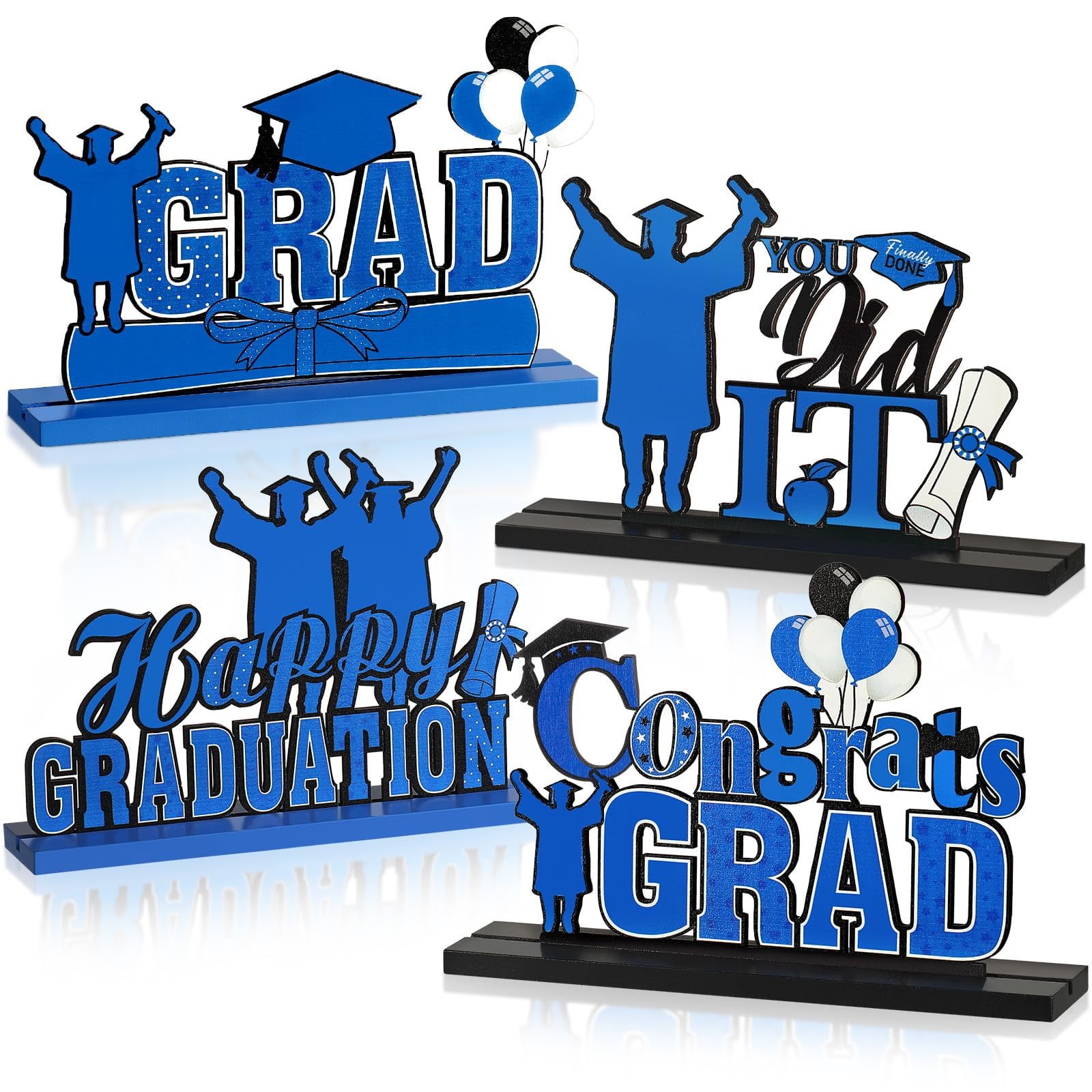 Yulejo 4 PcsTRDN 2025 Graduation Party Decorations Table Centerpieces ...