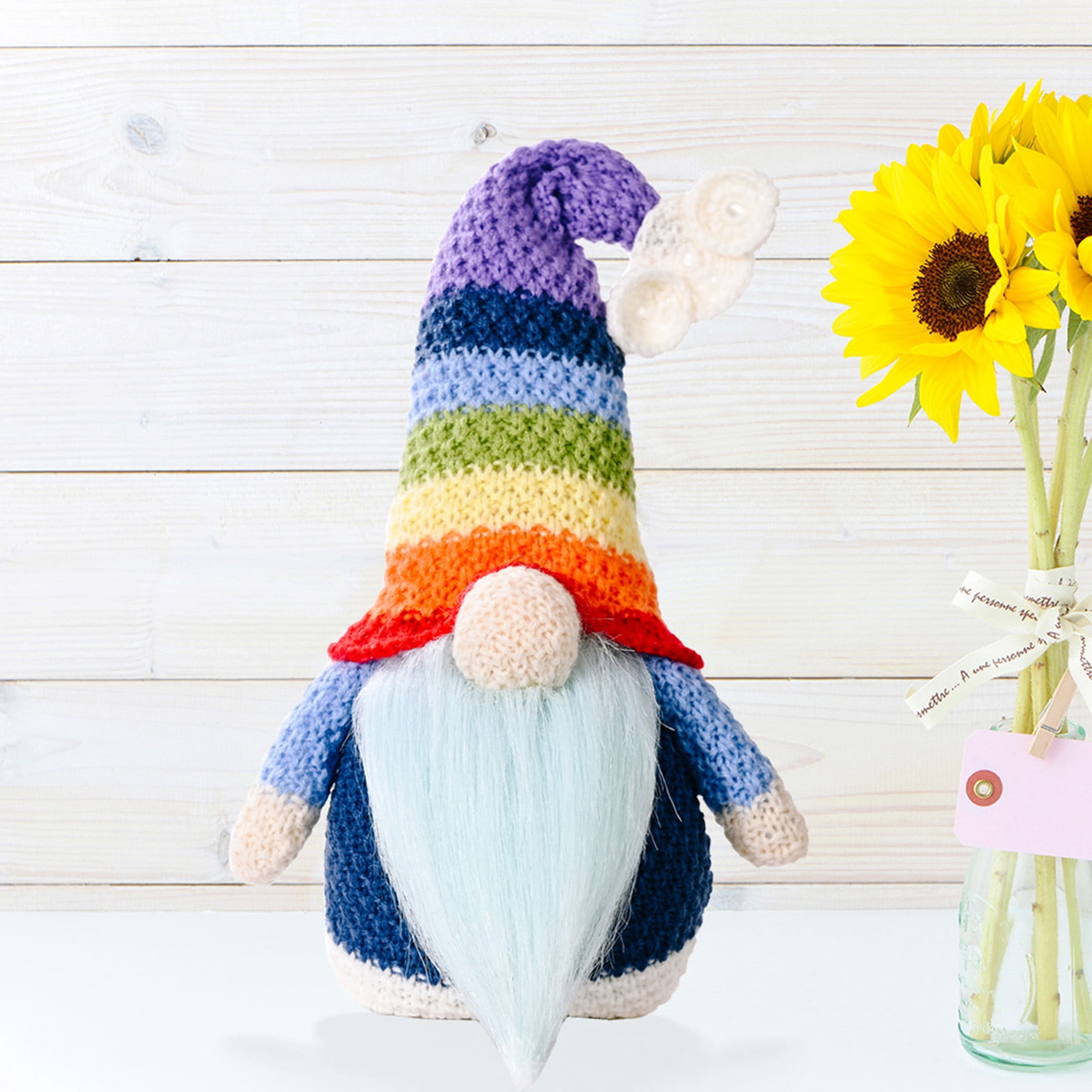Yuljskio Rainbow Colorful Dwarf Faceless Gnome Doll Rainbow Gnomes Home ...