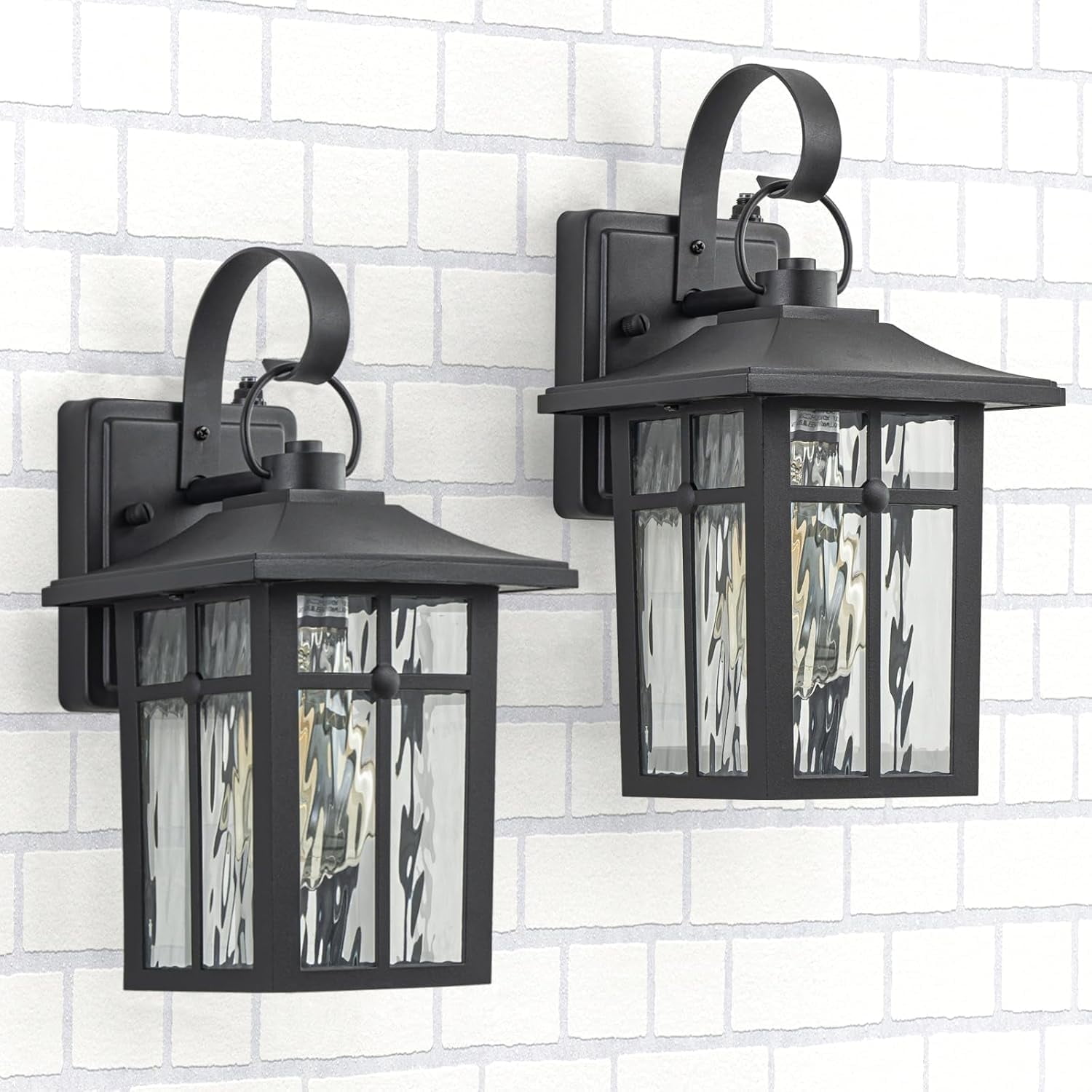 Yullili 2 Pack Dusk to Dawn Outdoor Wall Lights, Exterior Light ...
