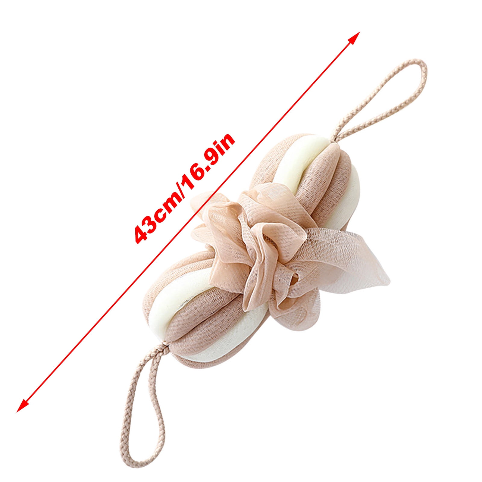Yulucky Bath Ball,Long Bath Back Scrubber with Soft Nylon Bristles for ...