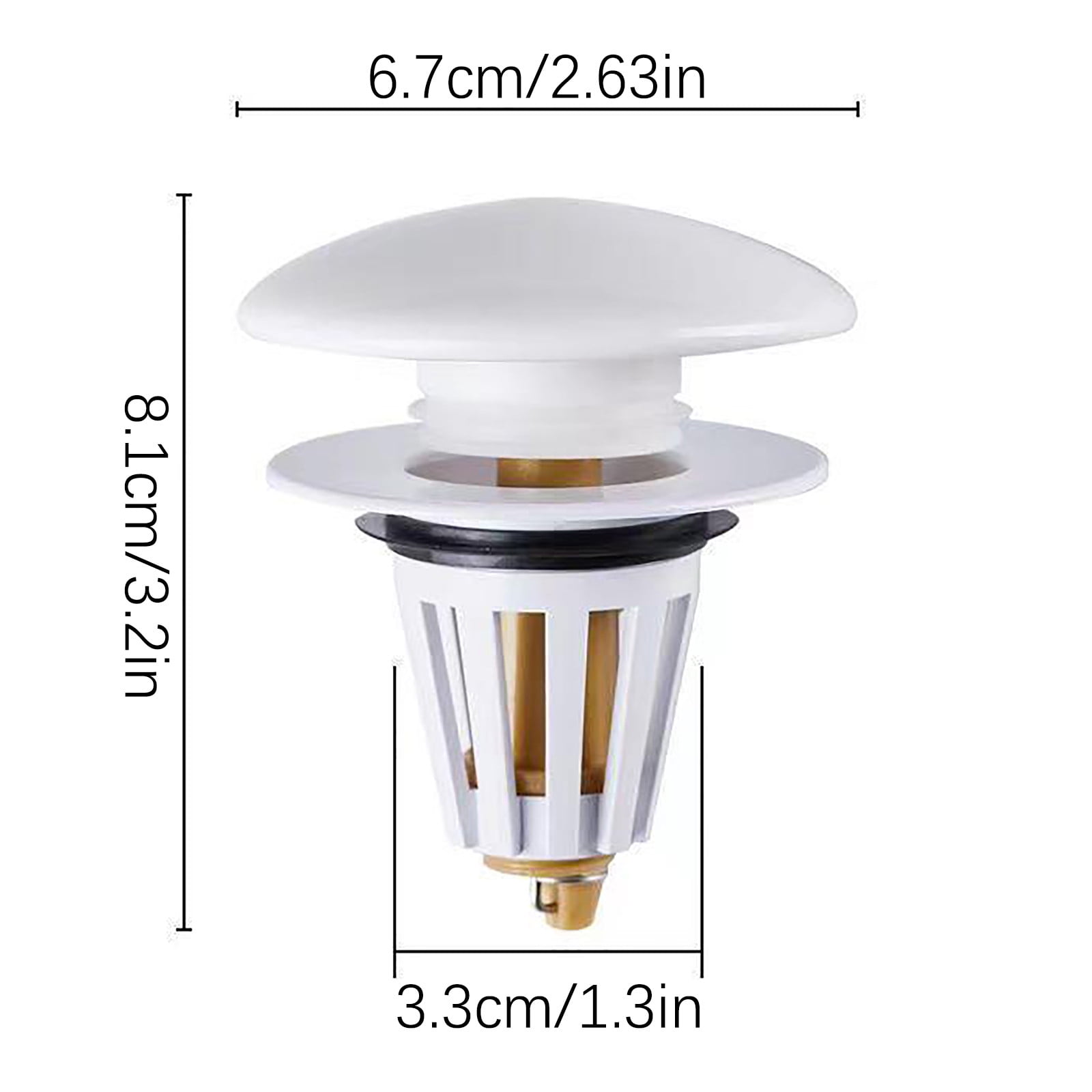 Yulucky Drain,Ceramic Cover Bathroom Sink Stopper for 1.3-1.6in Drains ...
