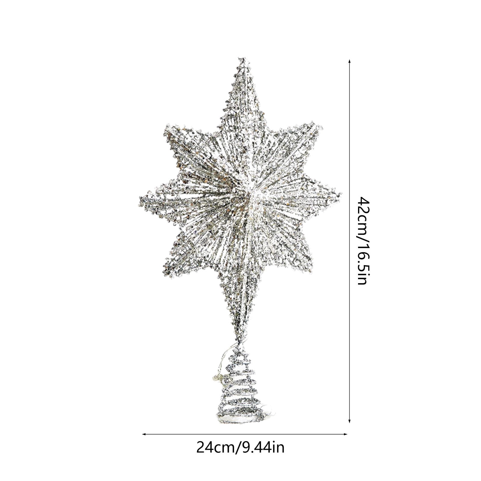 Yulucky Metal Treetop Star,3D Hollow Christmas Tree Topper Star with ...