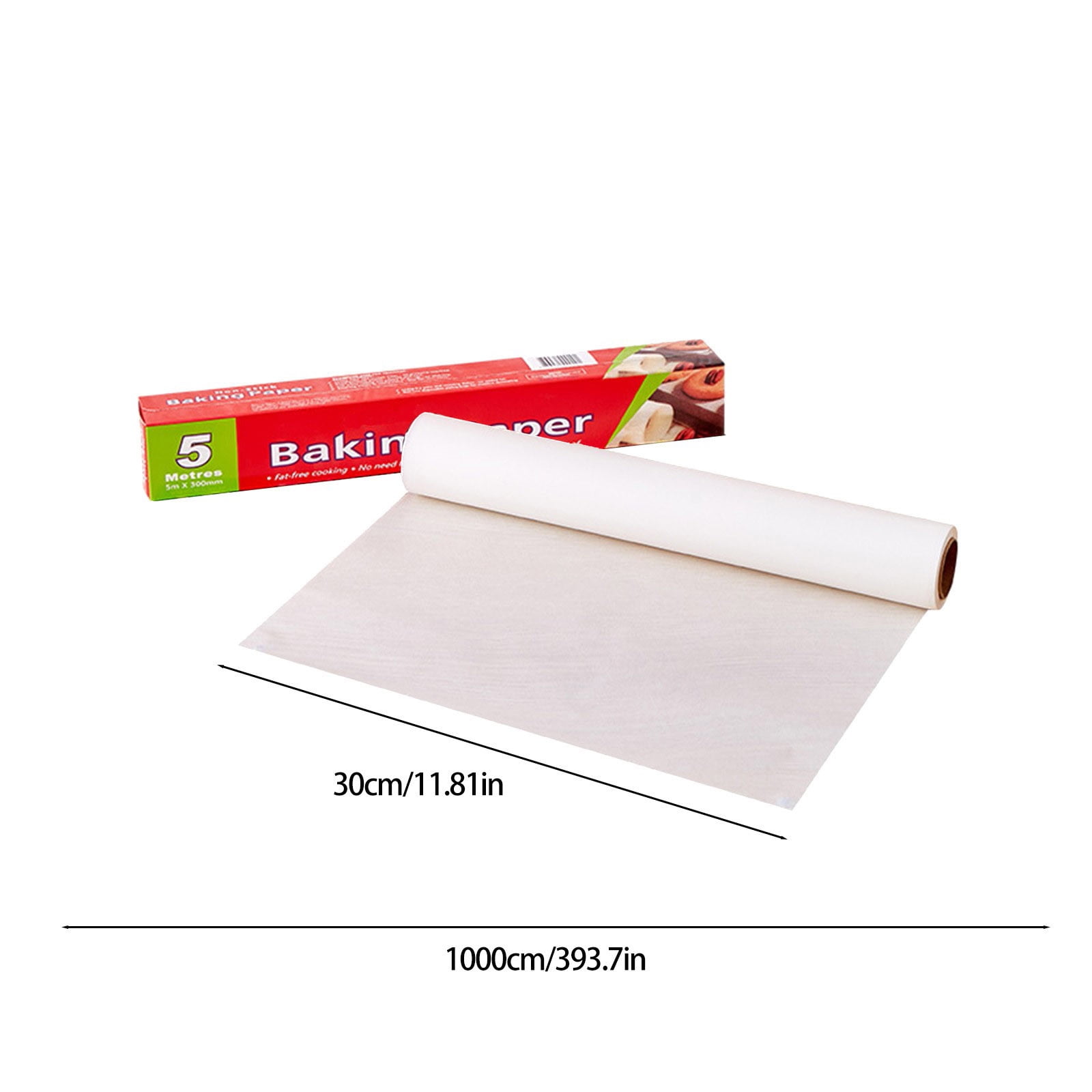Yulucky Paper Baking Wrappers Food Grade Greaseproof Paper 1000x30cm 1 ...