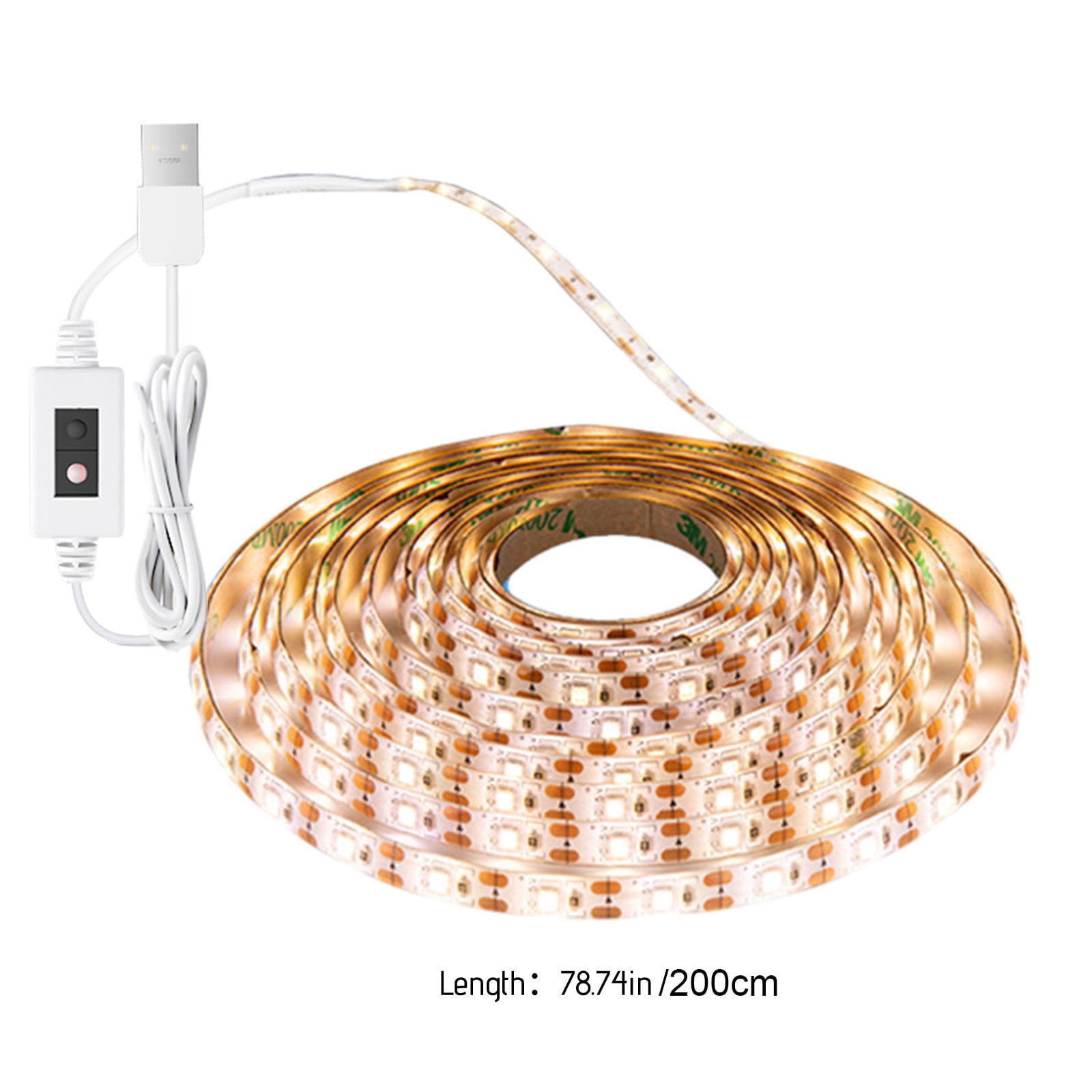 Yulucky Plastic Light String Motion Sensor LED Strip Lights 2M 120 ...