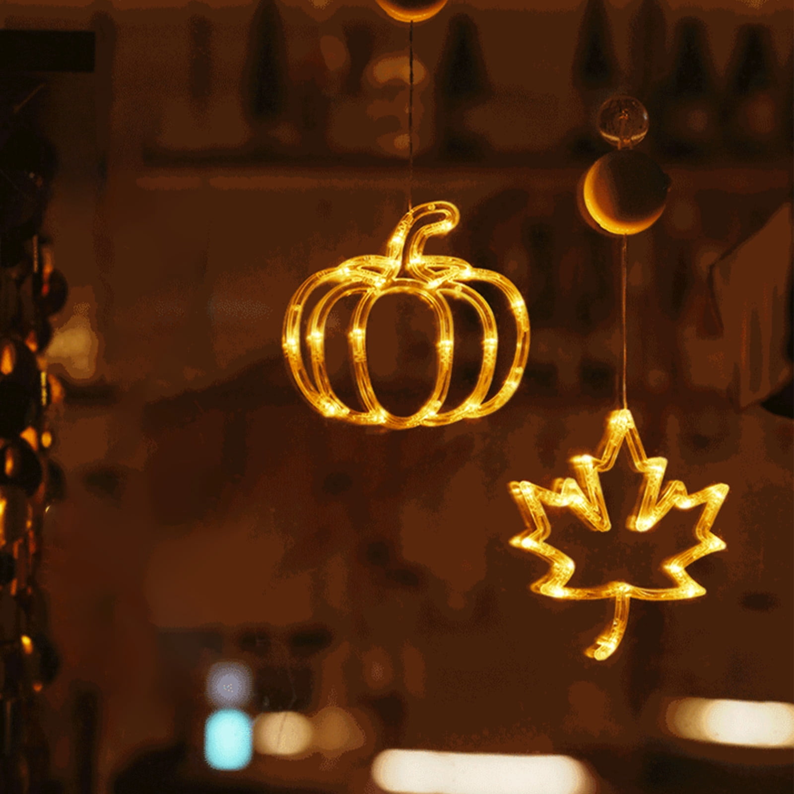 Yulucky Plastics Hanging Sign 1Pcs Thanksgiving Window Lights Fall ...