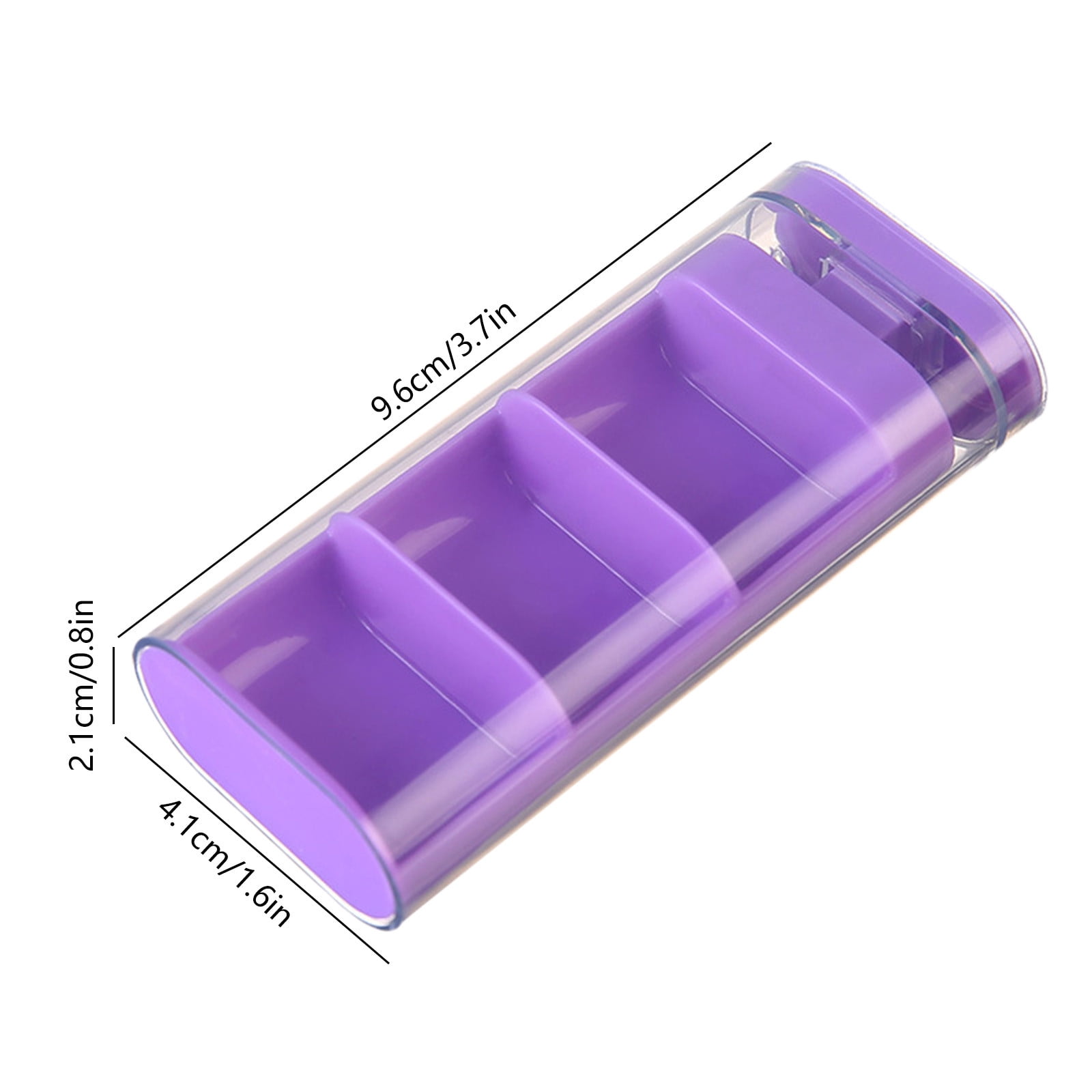 Yulucky Plastics Storage Boxs,3 Compartment Portable Pill Organizer ...