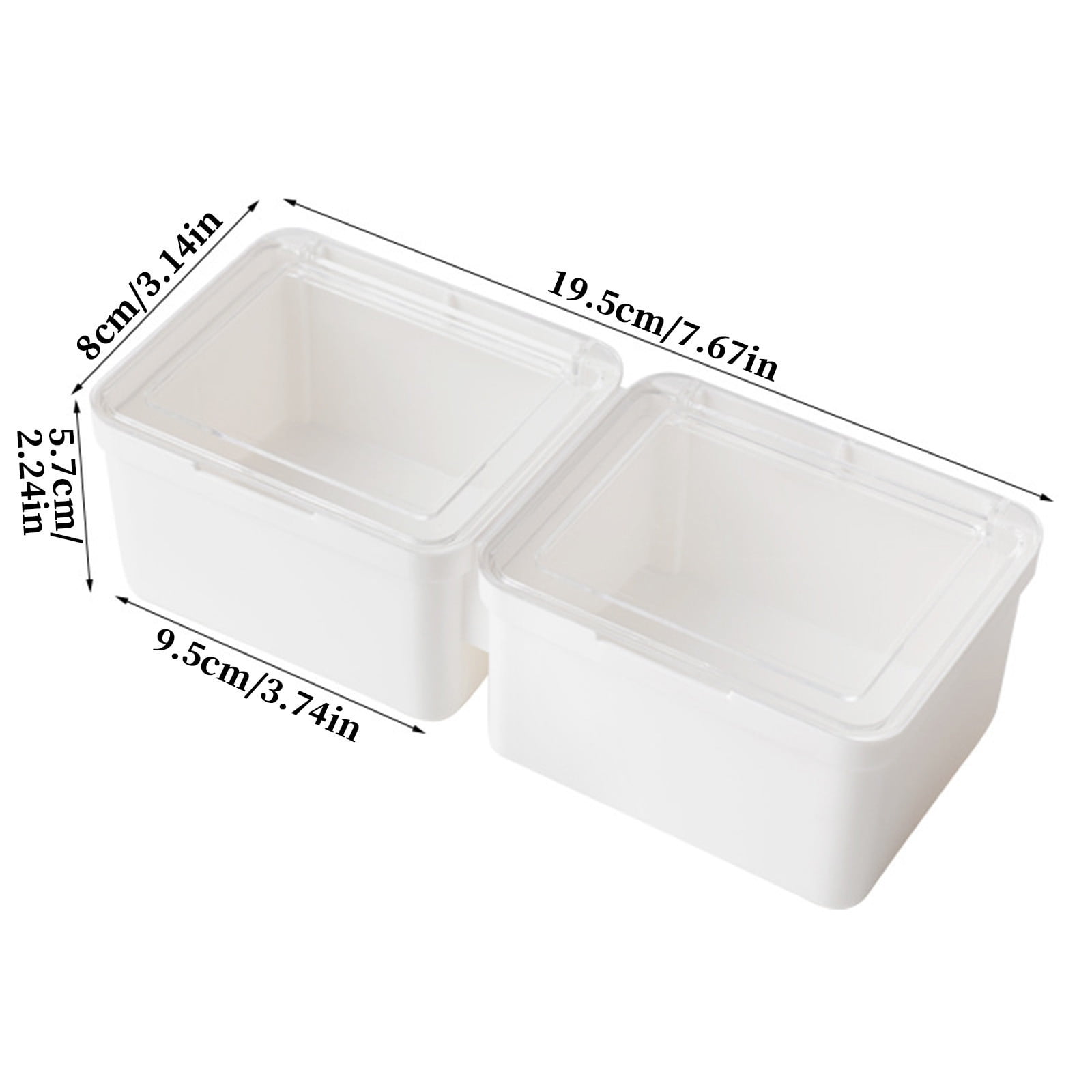 Yulucky A Pouch,Flip Top Drawer Storage Box-10.2"x 6.7"x 2.4"Clear ...