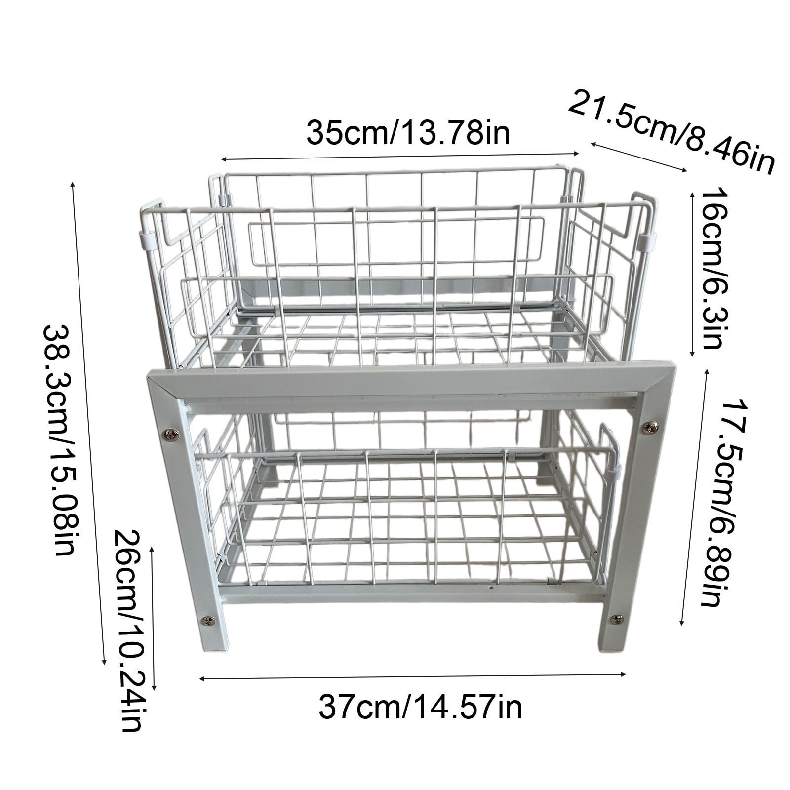 Yulucky Stainless Steel Under Sink Rack,Under Sink Storage Rack Pull ...