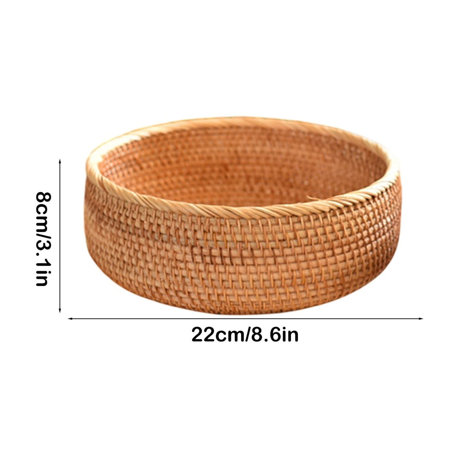 Yulucky Vine Woven Storage Basket,Rattan Woven Storage Basket with ...