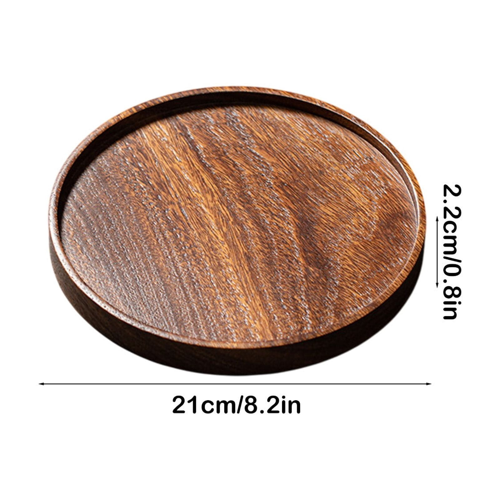 Yulucky Wooden Tray,Wooden Tea Tray with Cup Storage-48x18x2 cm Multi ...