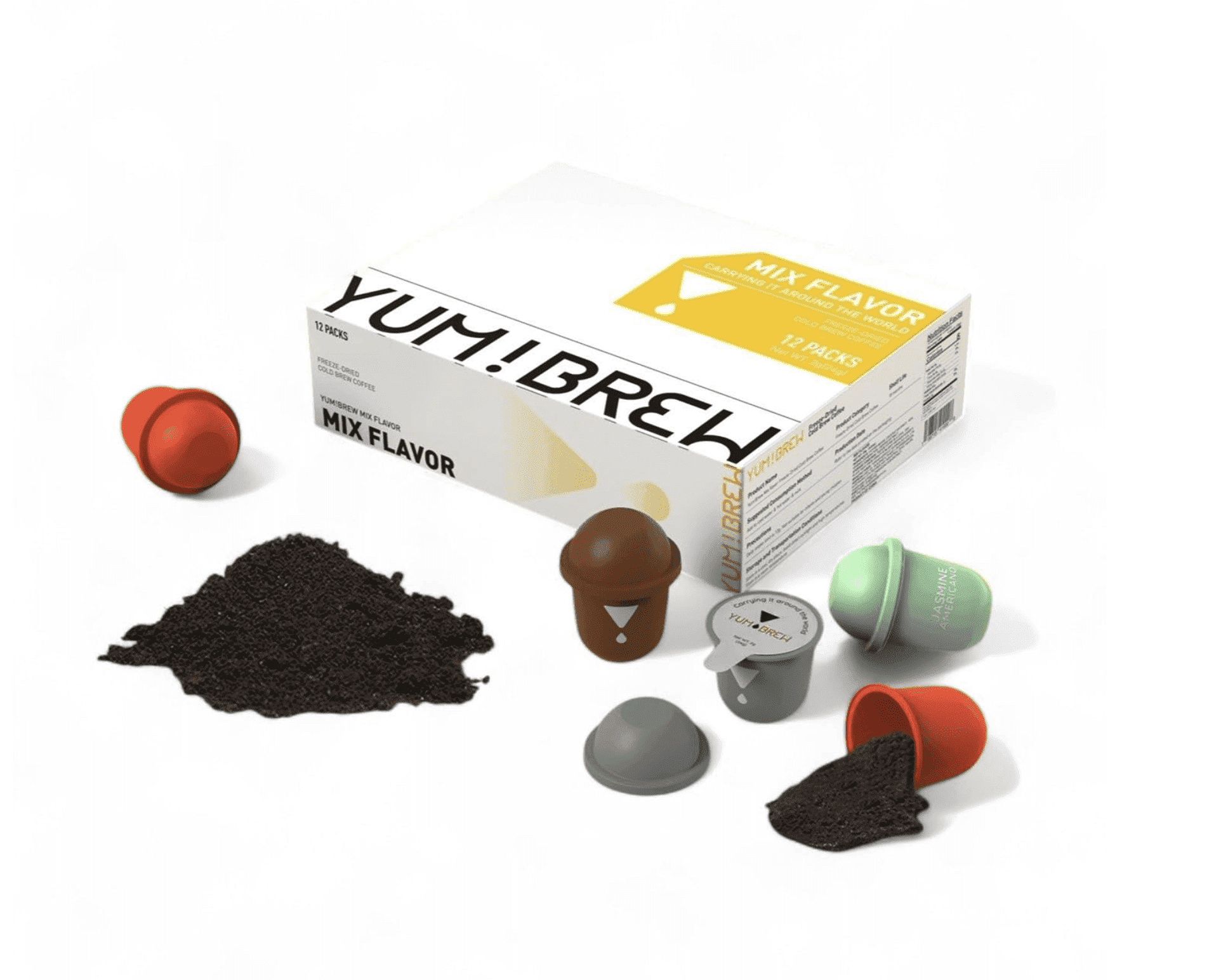 Yum!Brew Instant Freeze-Dried Coffee – 4-Flavor Variety Pack ...