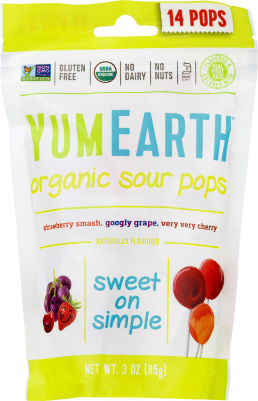 Yum Earth Organic Super Sour Pops, 3 Oz, 2 Pack - Walmart.com
