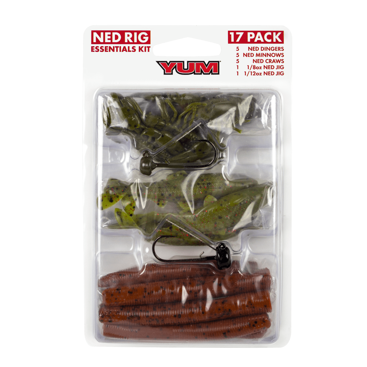 Yum Ned Rig Kit 2 Fishing Soft Bait Assortment - Walmart.com