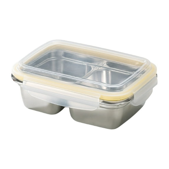 Yum Time Medium-Sized Stainless Steel Compartmentalized Lunch Box ...