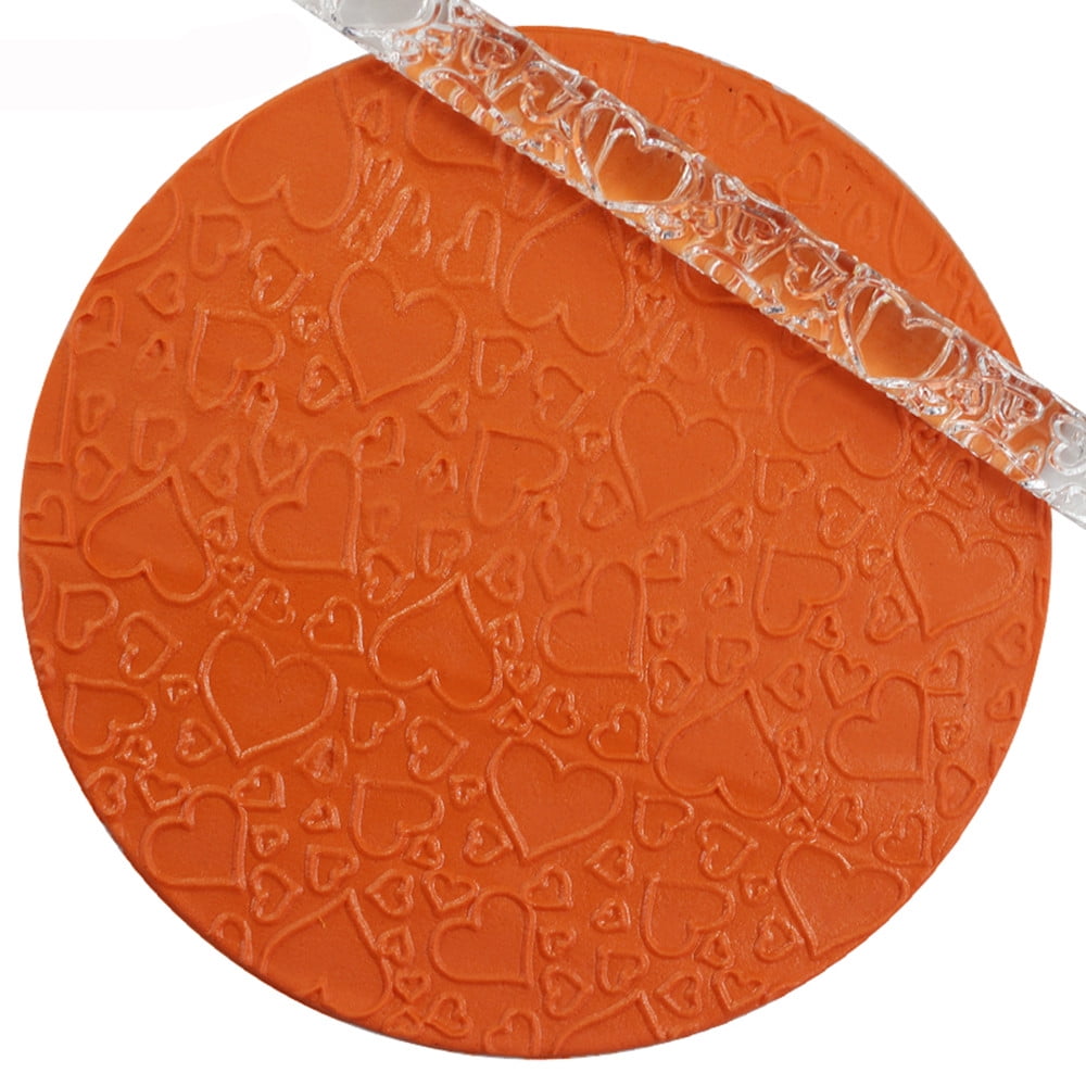 Yum Time Rolling Pin,Embossing Acrylic Rolling Pin Fondant Sugar Craft Cake Baking Decorating ...