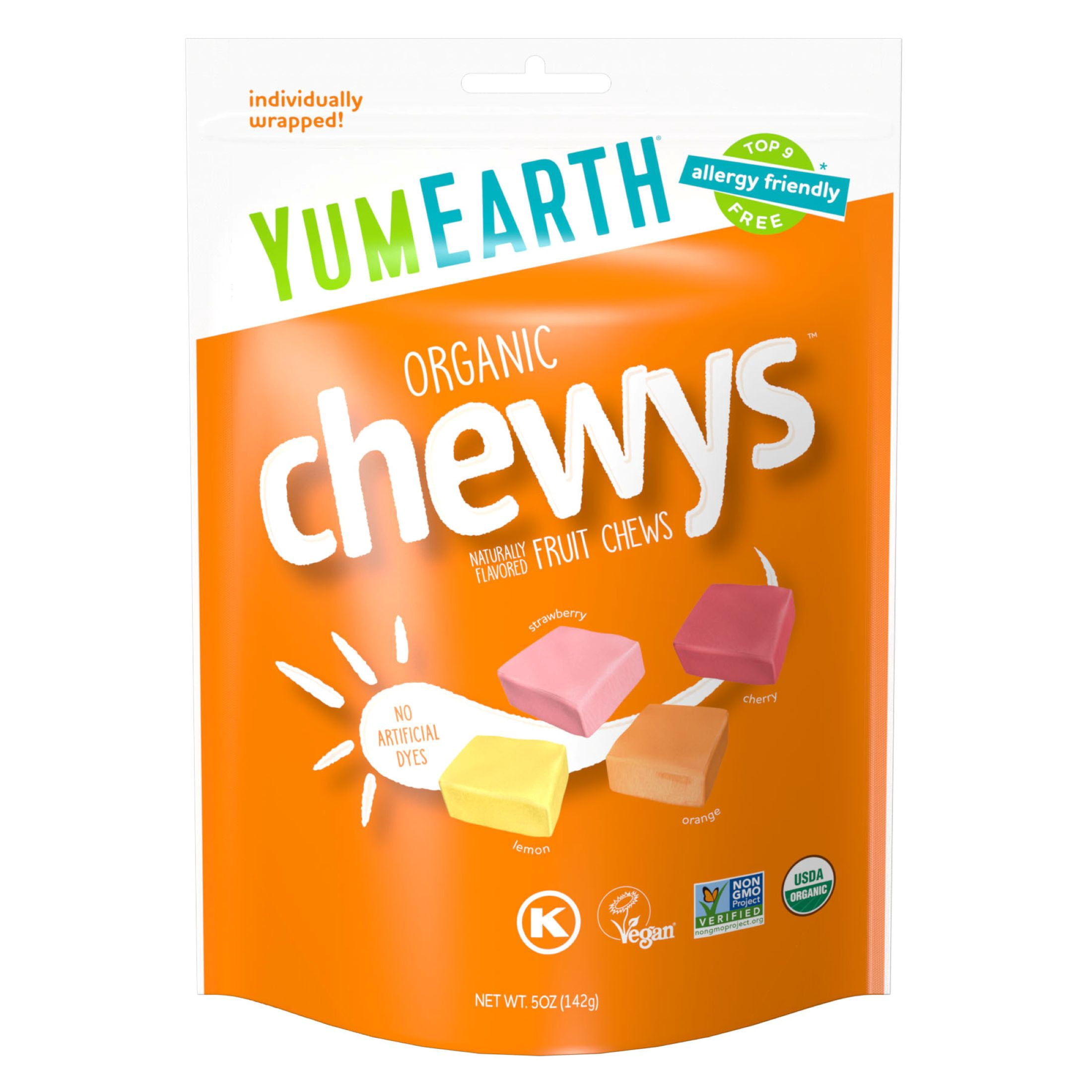 Yum Earth - Gluten Free Organic Chewys Fruit Chews, Strawberry Healthy ...