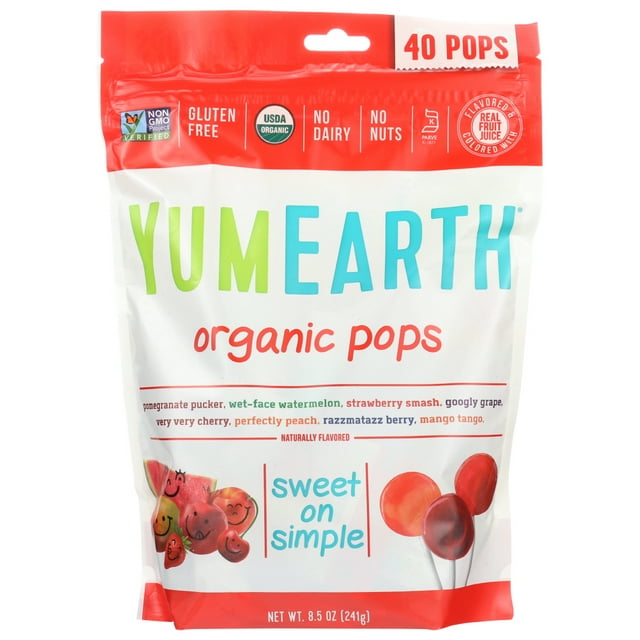 YumEarth Organic Fruit Pops 8.5 oz (40LP) - Walmart.com