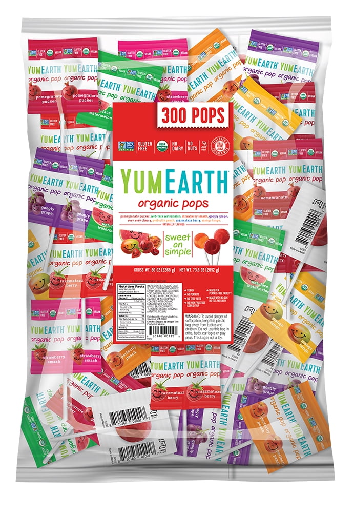 YumEarth, Organic Fruit Pops Bulk Candy, 5 Lbs - Walmart.com