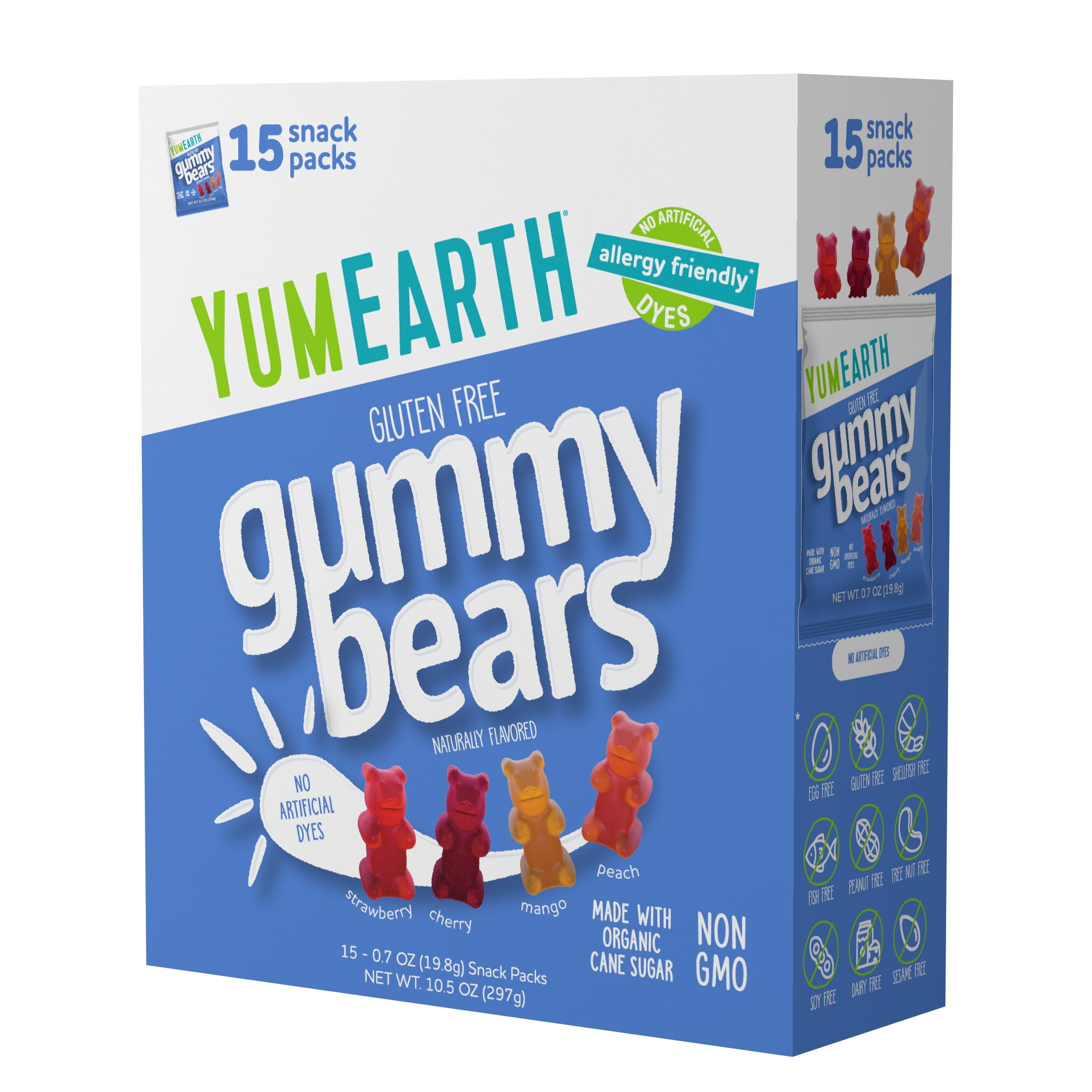 YumEarth Organic Gummy Bears AIF9 - Fruity Gummy Candy Snack Packs ...