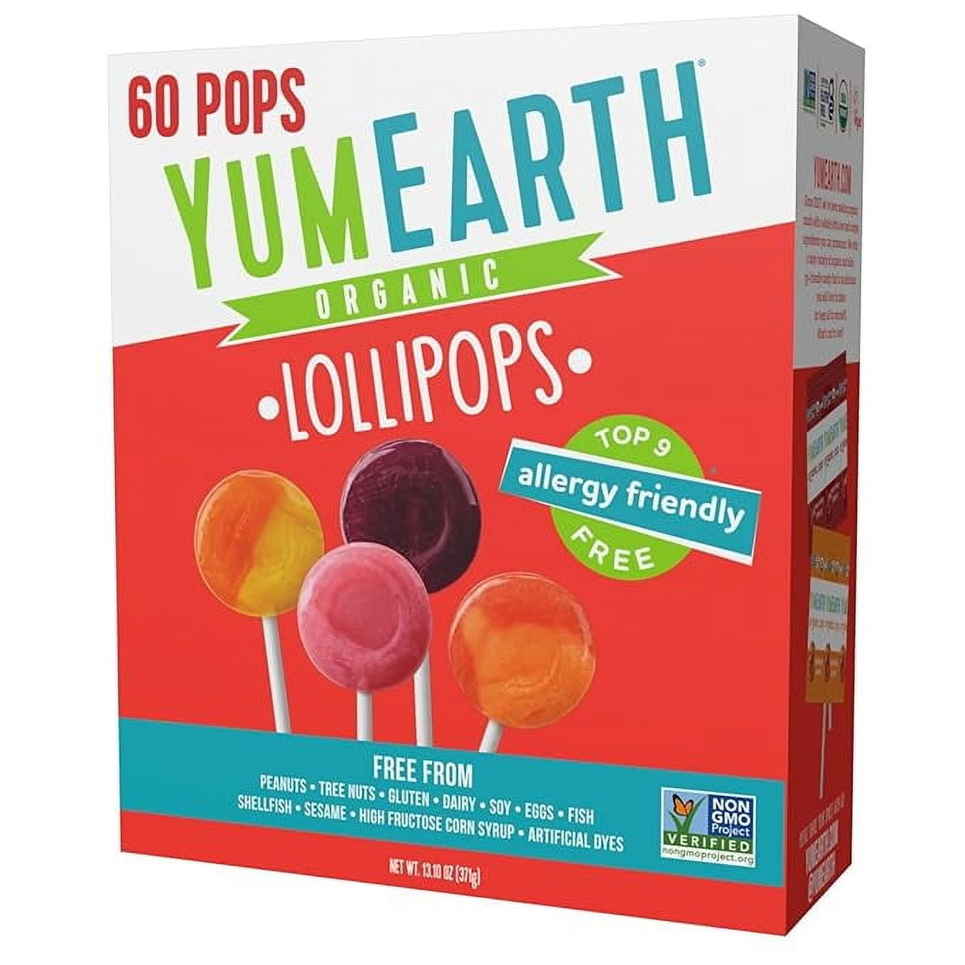 YumEarth Organic Pops Variety Pack, 60 Fruit Flavored Favorites ...