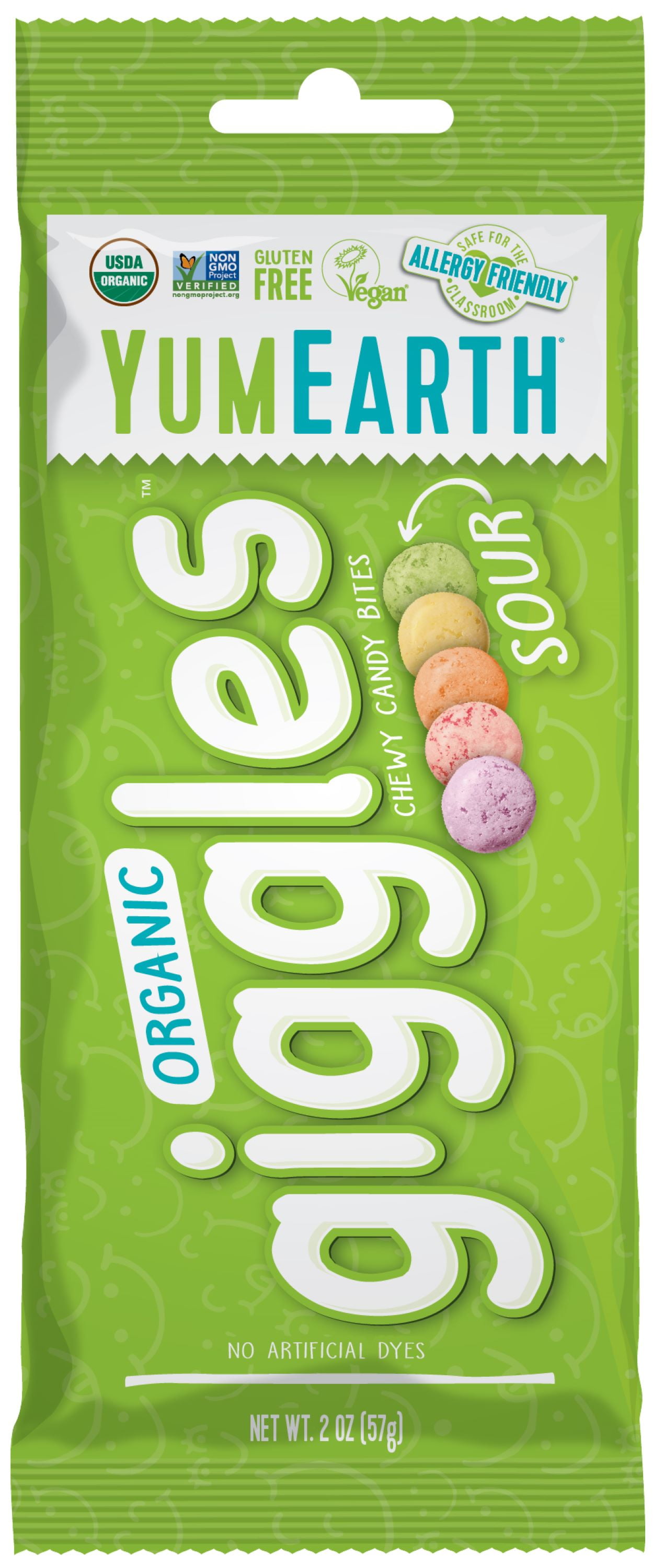 YumEarth Organic Sour Giggles Chewy Candy, Gluten Free, 2 oz Bag ...