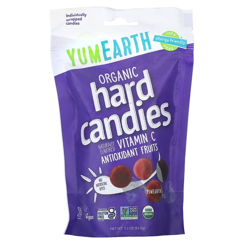 YumEarth, Organic Vitamin C Hard Candies, Antioxidant Fruit, 3.3 oz ...