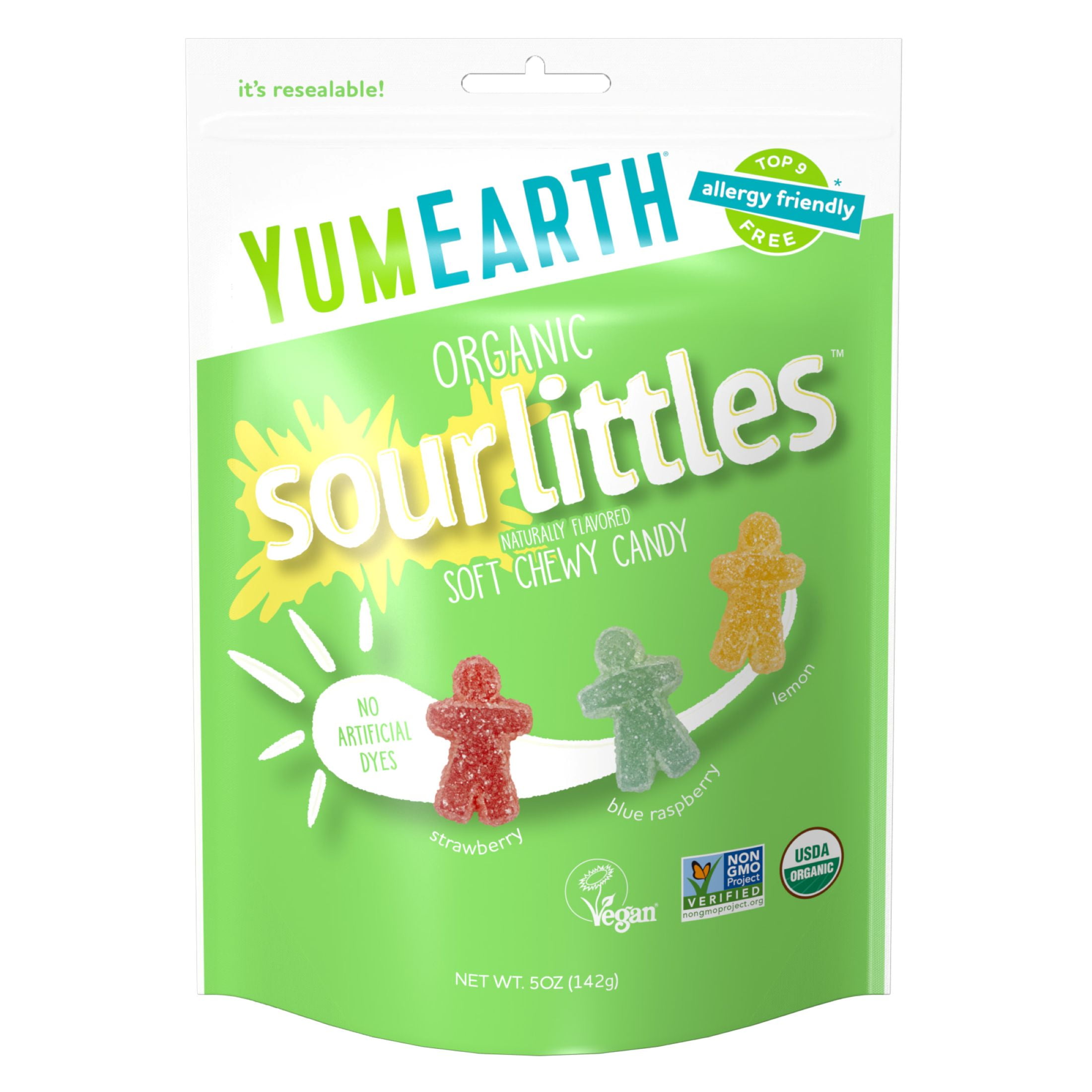 YumEarth Organic Sour Littles, Assorted Flavors Sour Chew Candy, Gluten ...