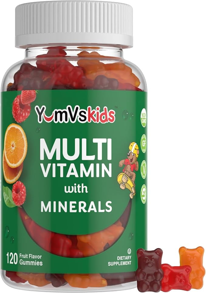 YumVs Kids Multivitamin Gummies - Fruit Flavored Chewable Children's ...