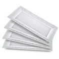 "Yumchikel 4pk Reusable Decorative Plastic Serving Tray - White ...
