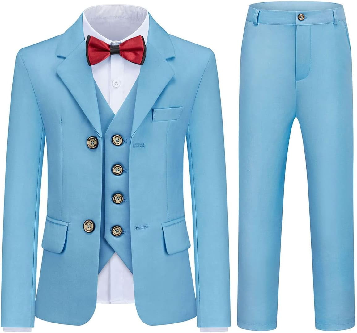 Yumcute Kids Boys Men's Suits 3 Piece Formal Tuxedo Suits for Boys Slim ...