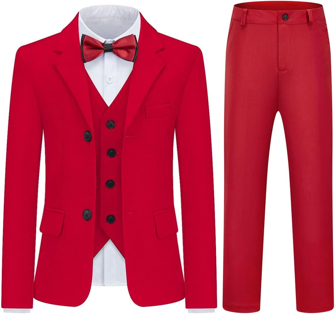 Yumcute Kids Boys Men's Suits 3 Piece Formal Tuxedo Suits for Boys Slim ...